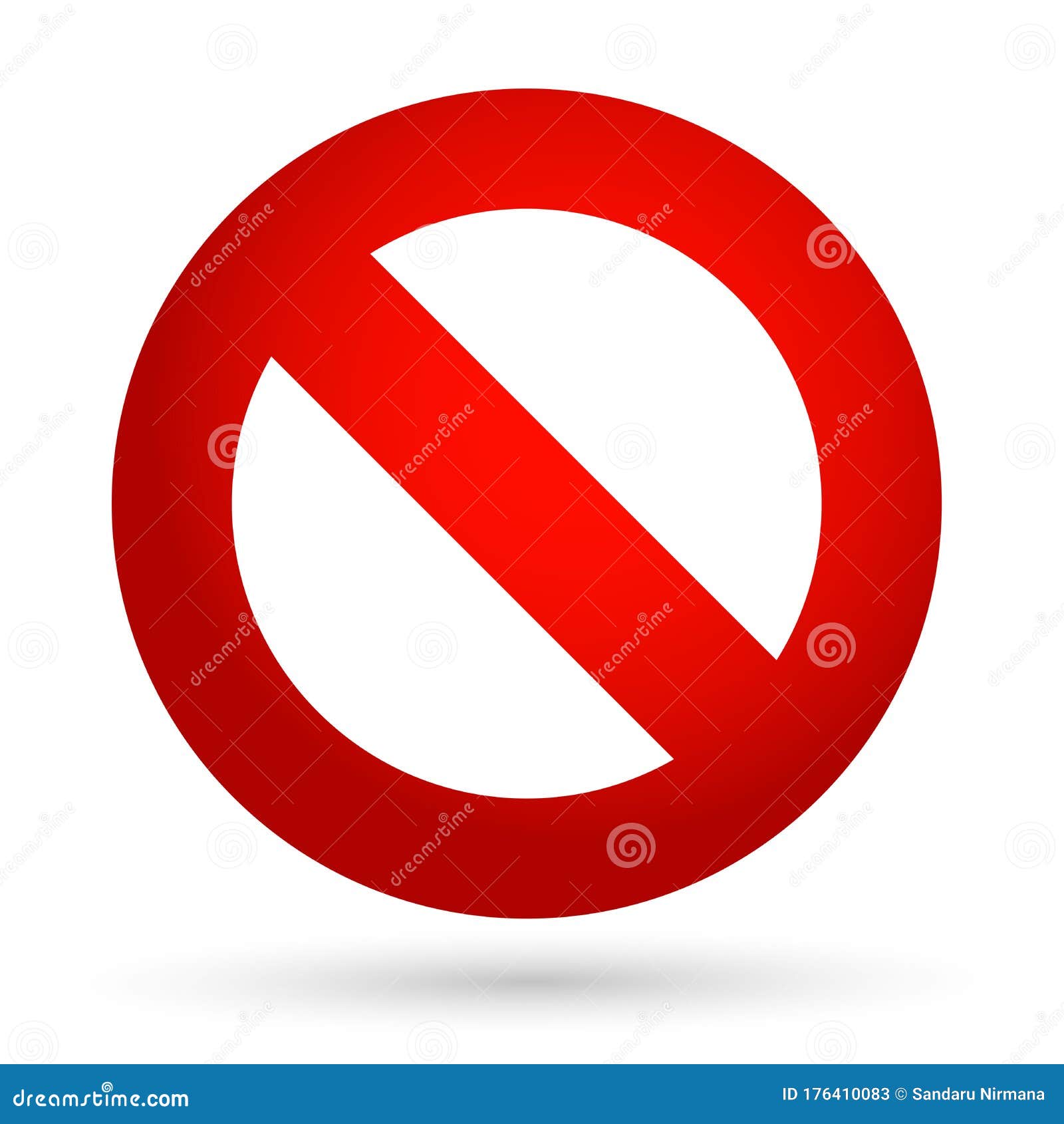 Not Allowed Forbidden Symbol Sing Flat Icon Vector Illustrations on ...
