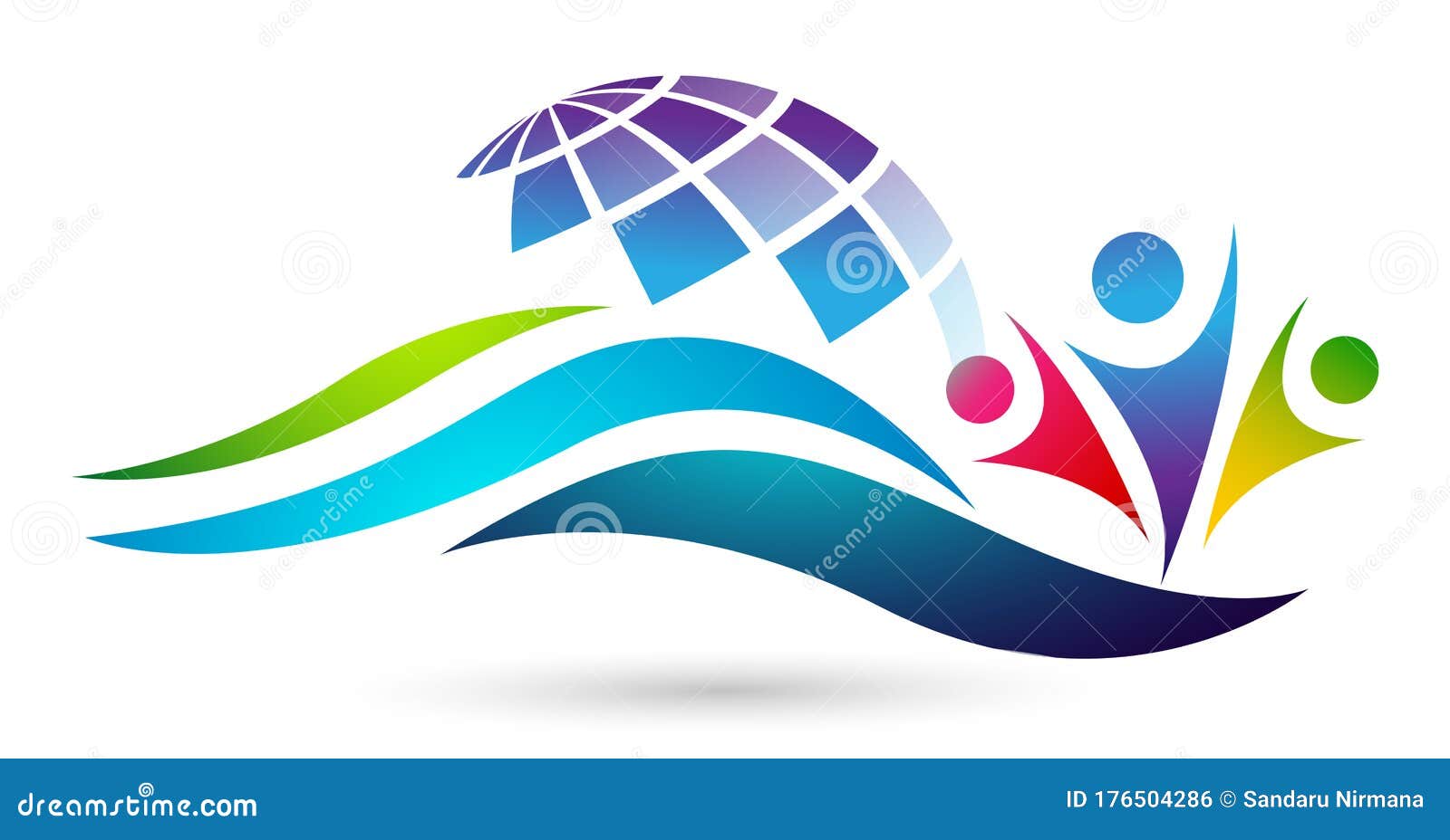 Globe Save World People Care Water Wave Care People Save Protect Family ...