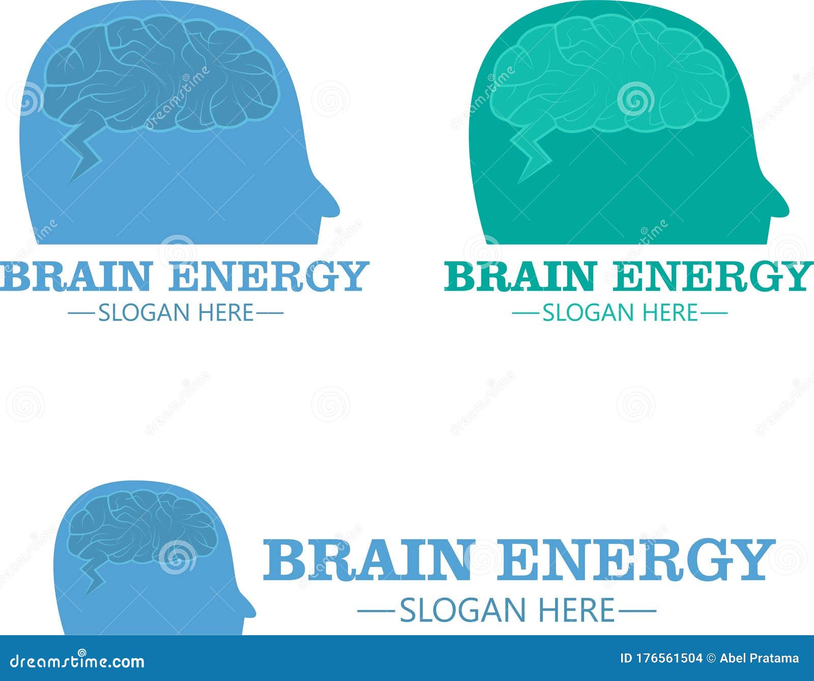 Brain energy logo stock vector. Illustration of person - 176561504