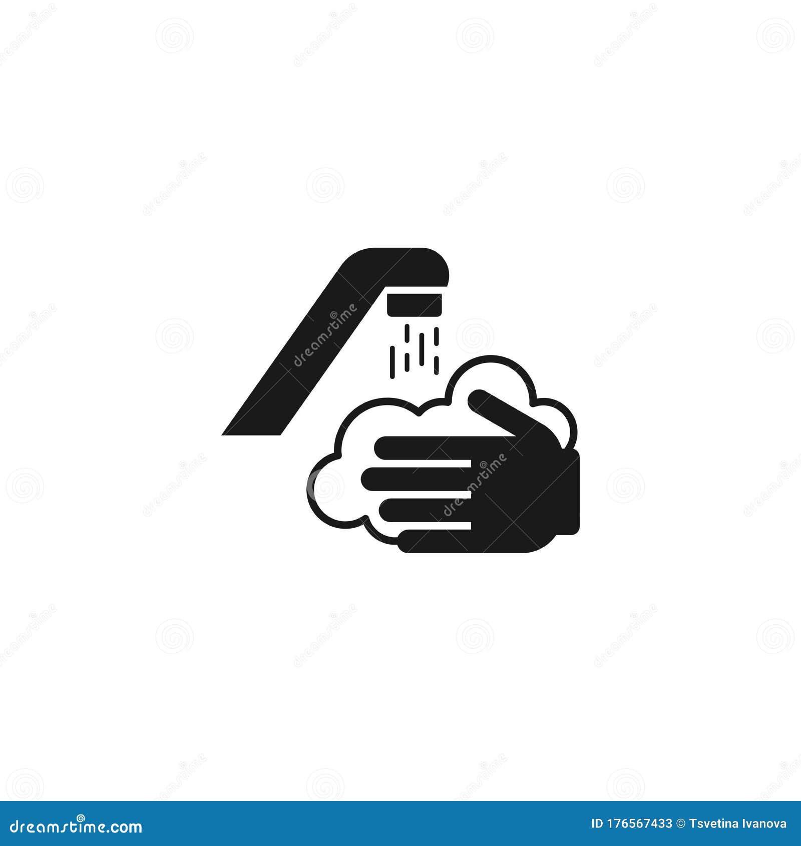 Hands washing icon stock illustration. Illustration of human - 176567433
