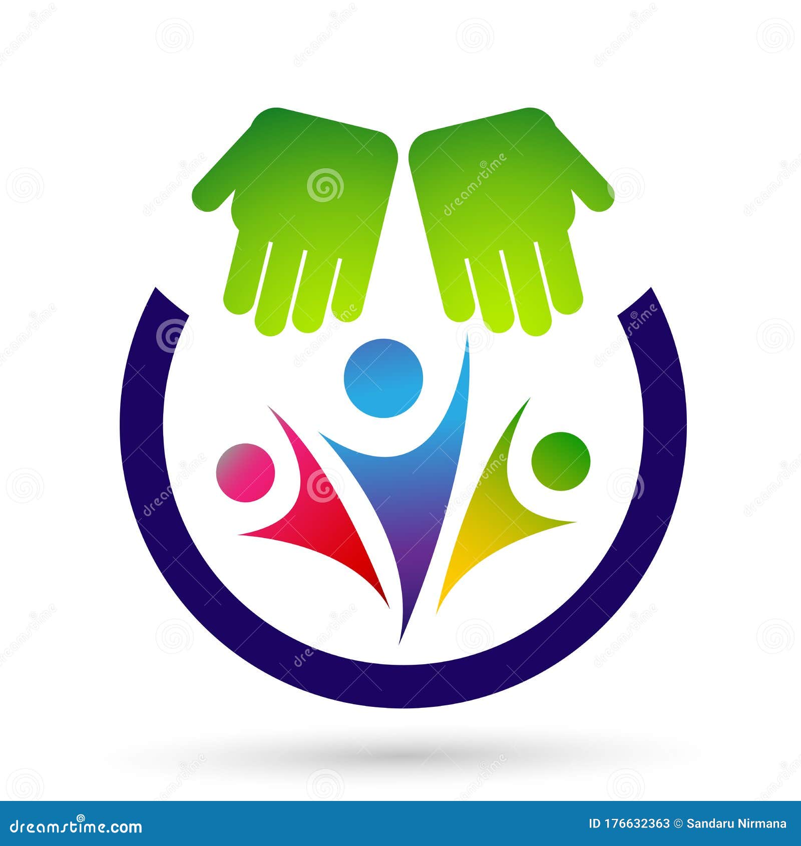 Helping Hands Care Hands for People Family Children Logo Icon Vector ...
