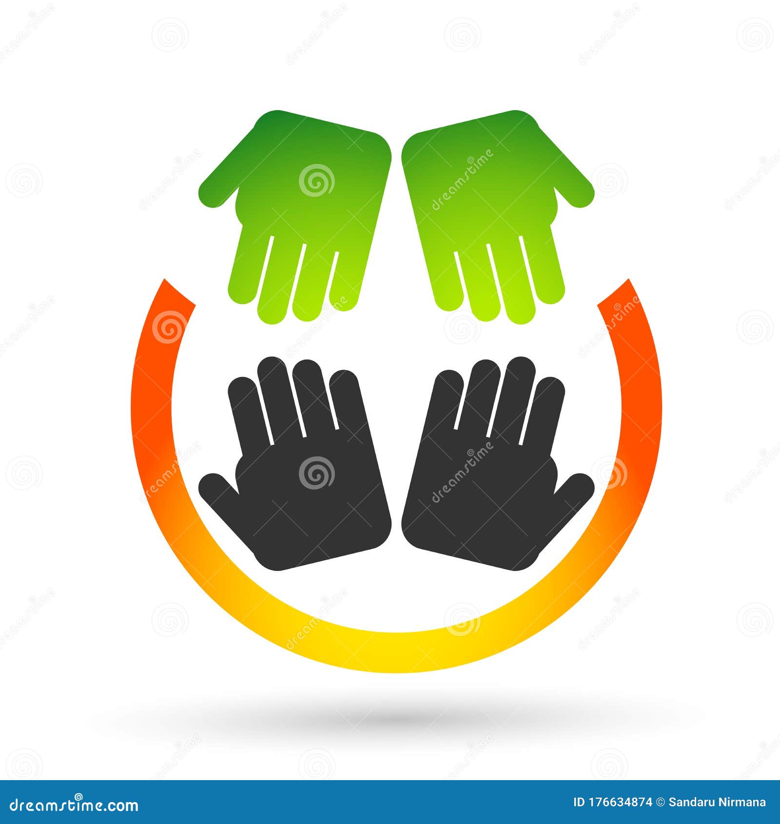 Helping Hands Care Hands for People Family Children Logo Icon Vector ...