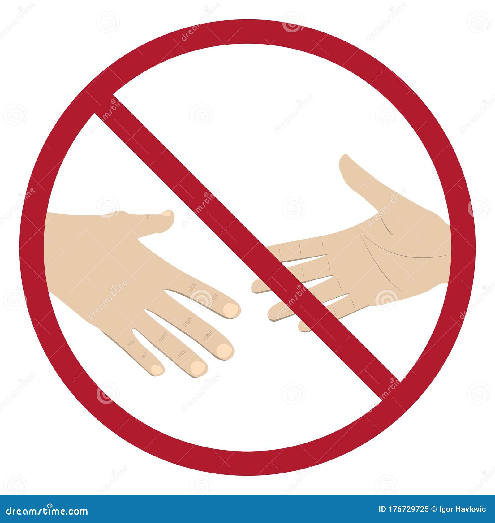 No Handshake Icon for Coronavirus Covid19 Infection Prevention. Stock ...