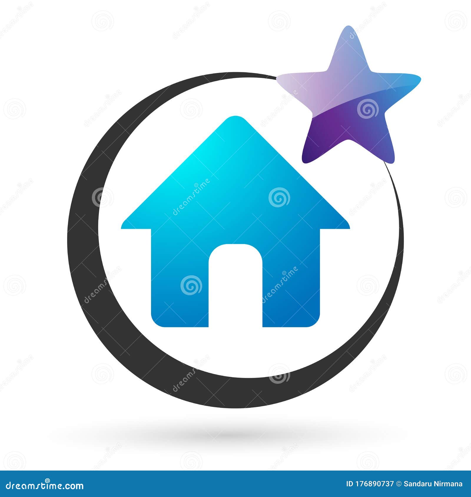 Home House Star Company Logo Simple Flat Icon Vector Illustrations ...