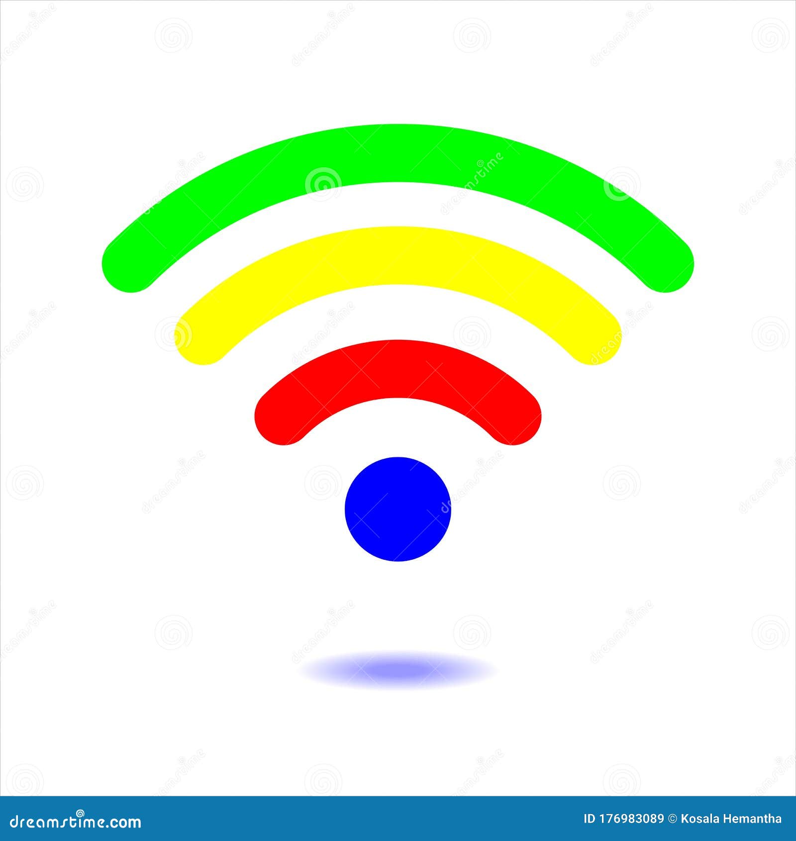 Color Wifi, Wifi Icon, Wifi , Vector , Illustrations , Communication ...