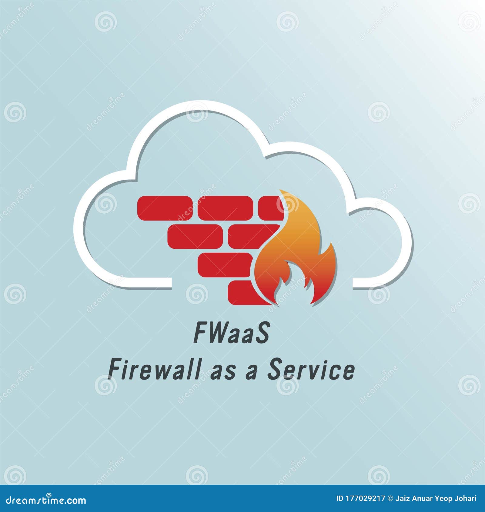 Illustration of Cloud Firewall Icon Stock Vector - Illustration of ...
