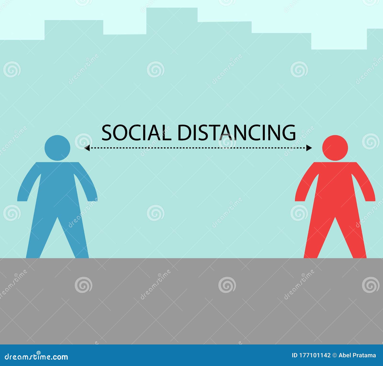 Social distance vector stock vector. Illustration of people - 177101142