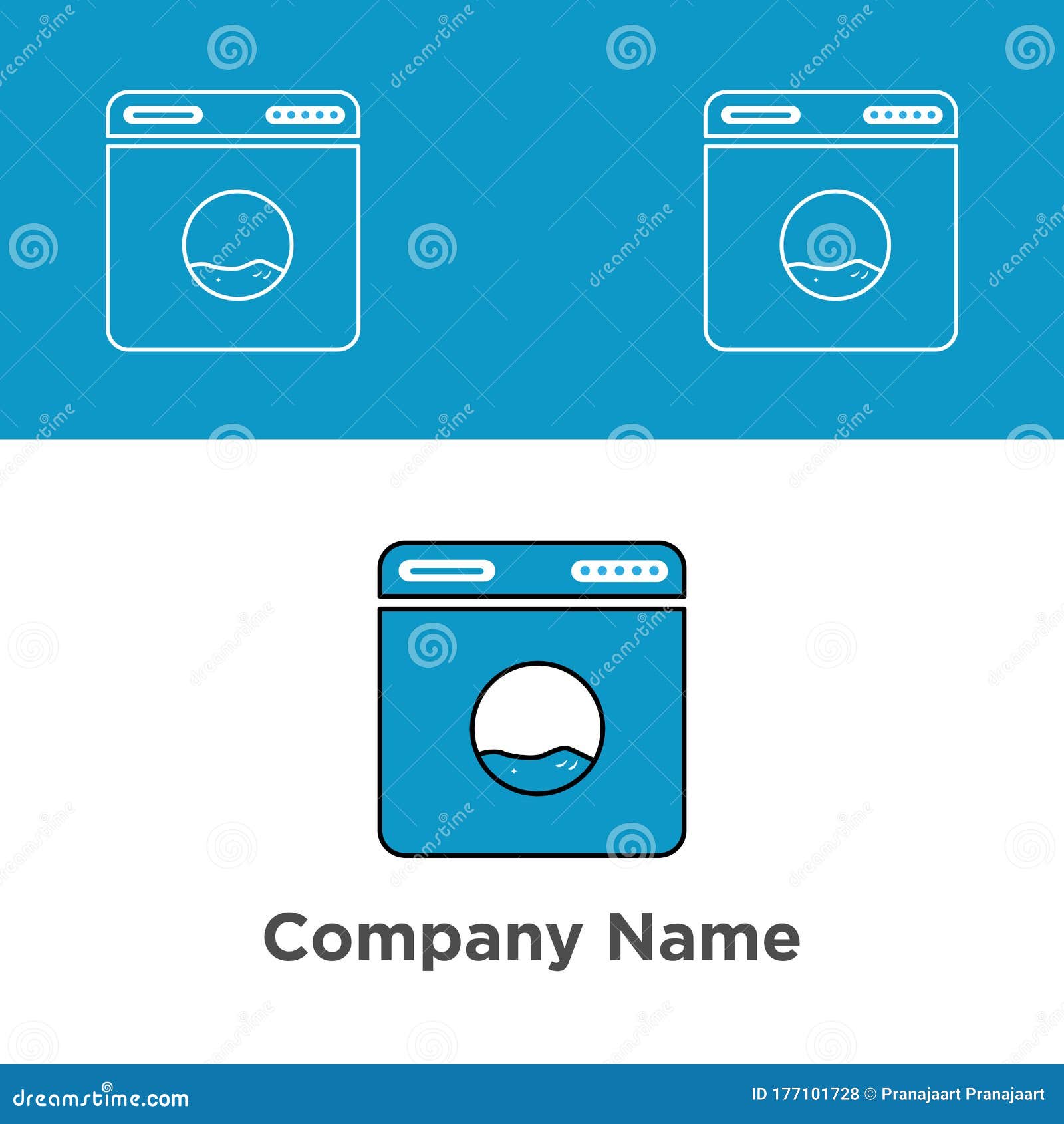 Washing Machine Logo Design Vector Template Stock Vector - Illustration ...