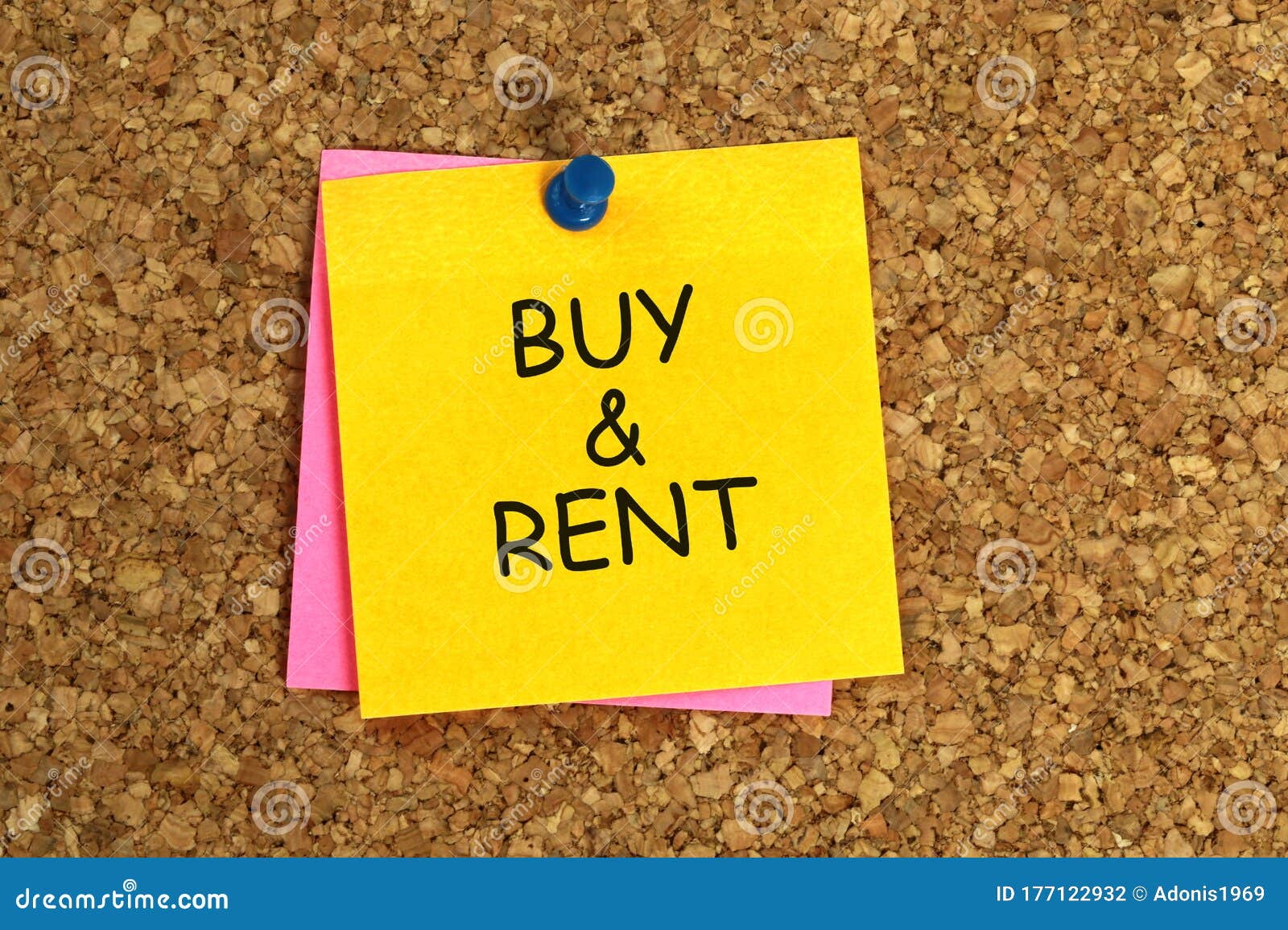 Buy and rent post it stock photo. Image of business - 177122932