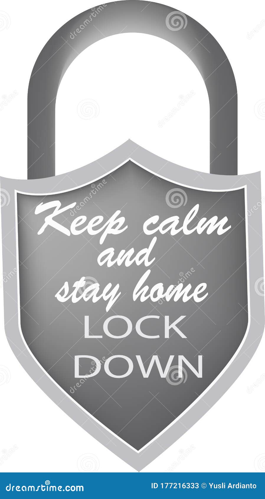 Lockdown Icon or Symbol,shield Shaped Key Design Vector, Covid 19 Lock ...