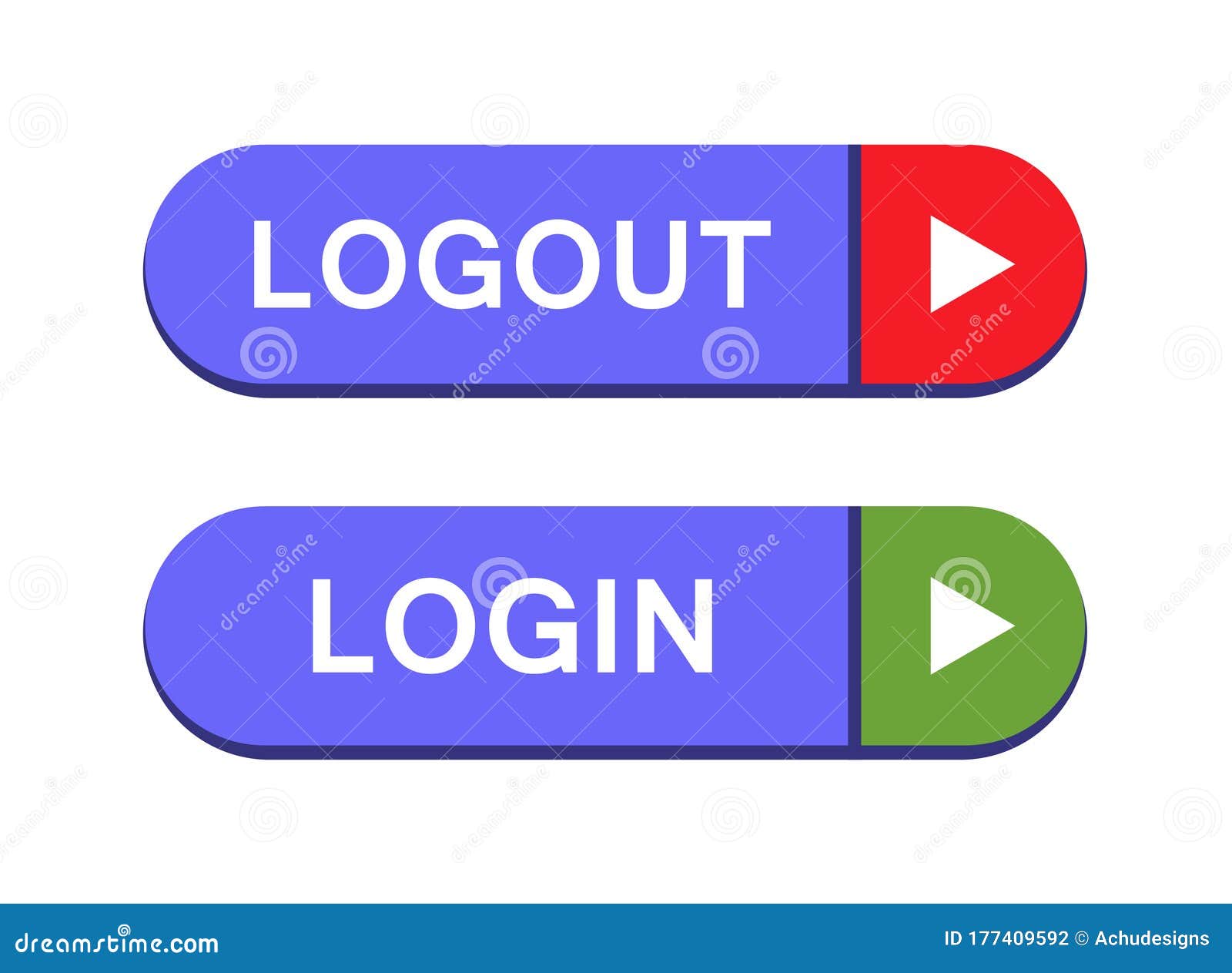 Login, Logout, Sign In And Sign Out Buttons Stock Image | CartoonDealer ...