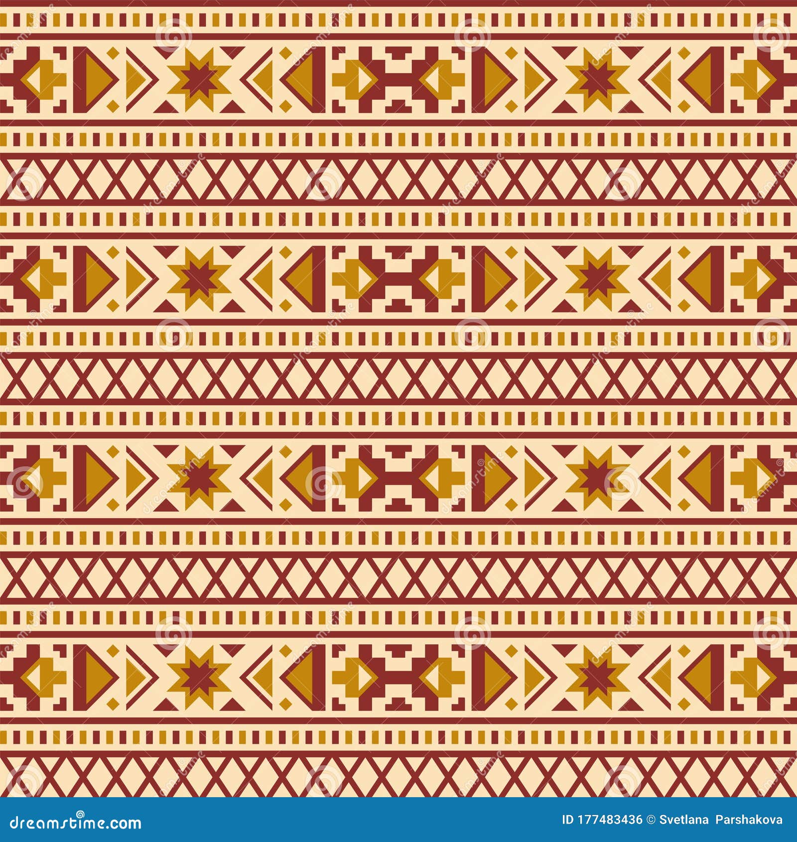 Seamless Geometric Pattern. American Indians Ethnic Style and Colors ...