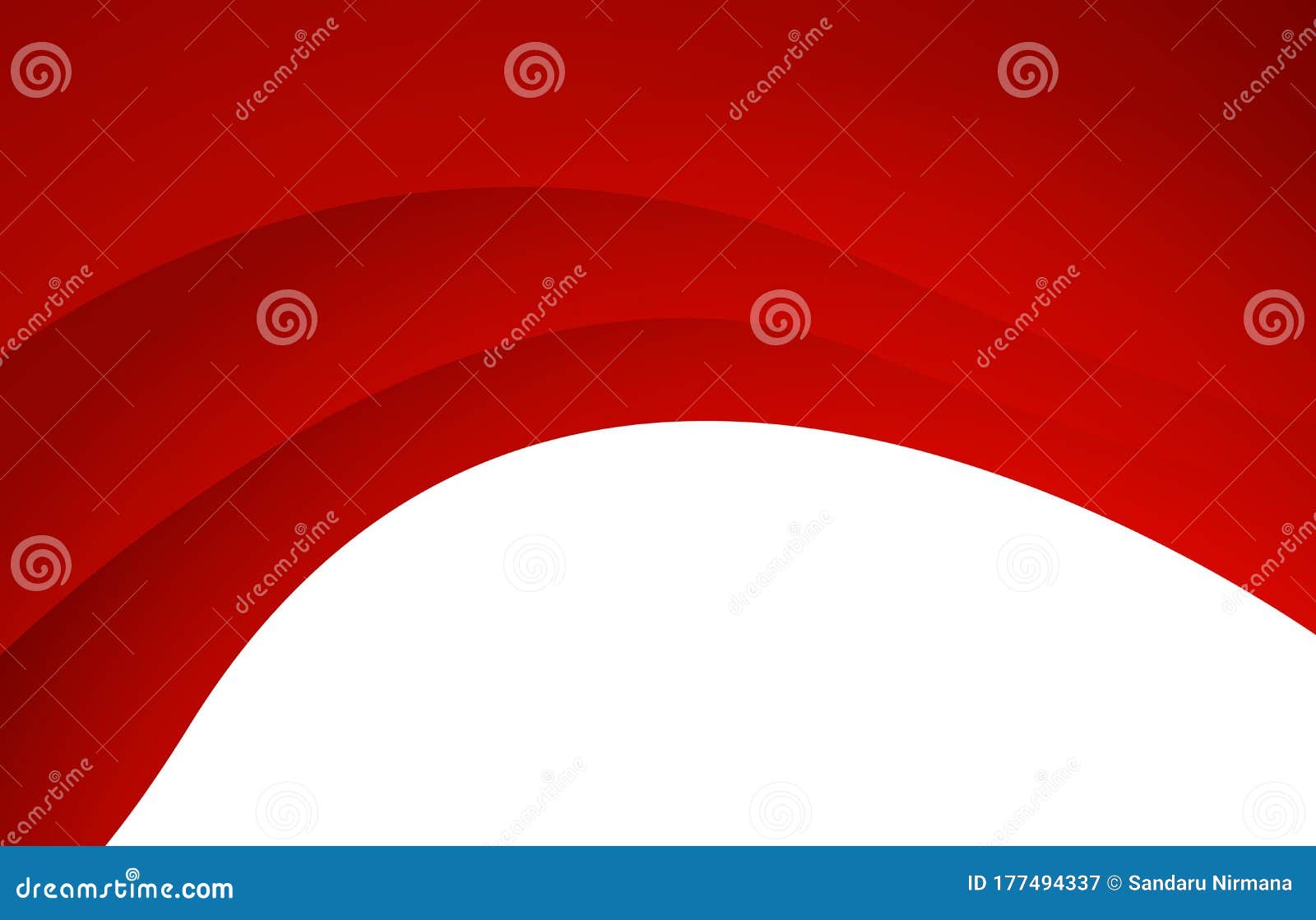 Red Vector Template Abstract Background with Curves Lines for Flyer ...