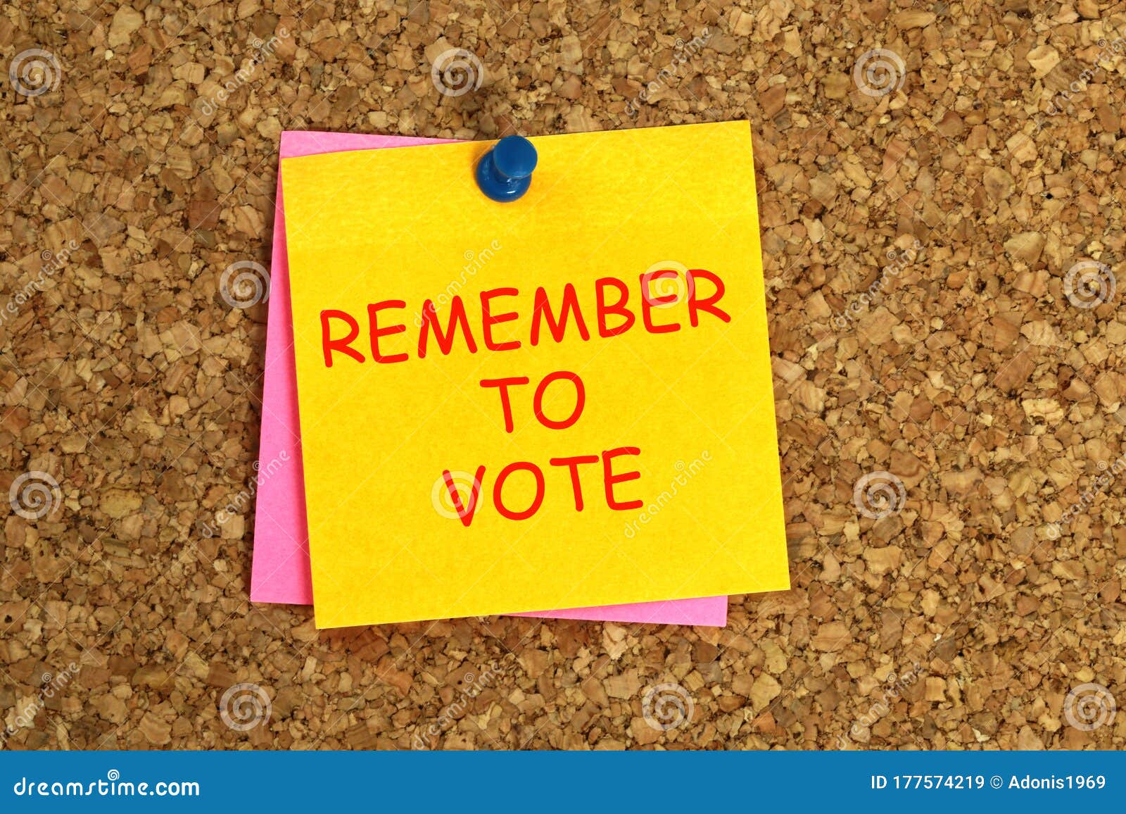 Remember to vote post it stock image. Image of note - 177574219