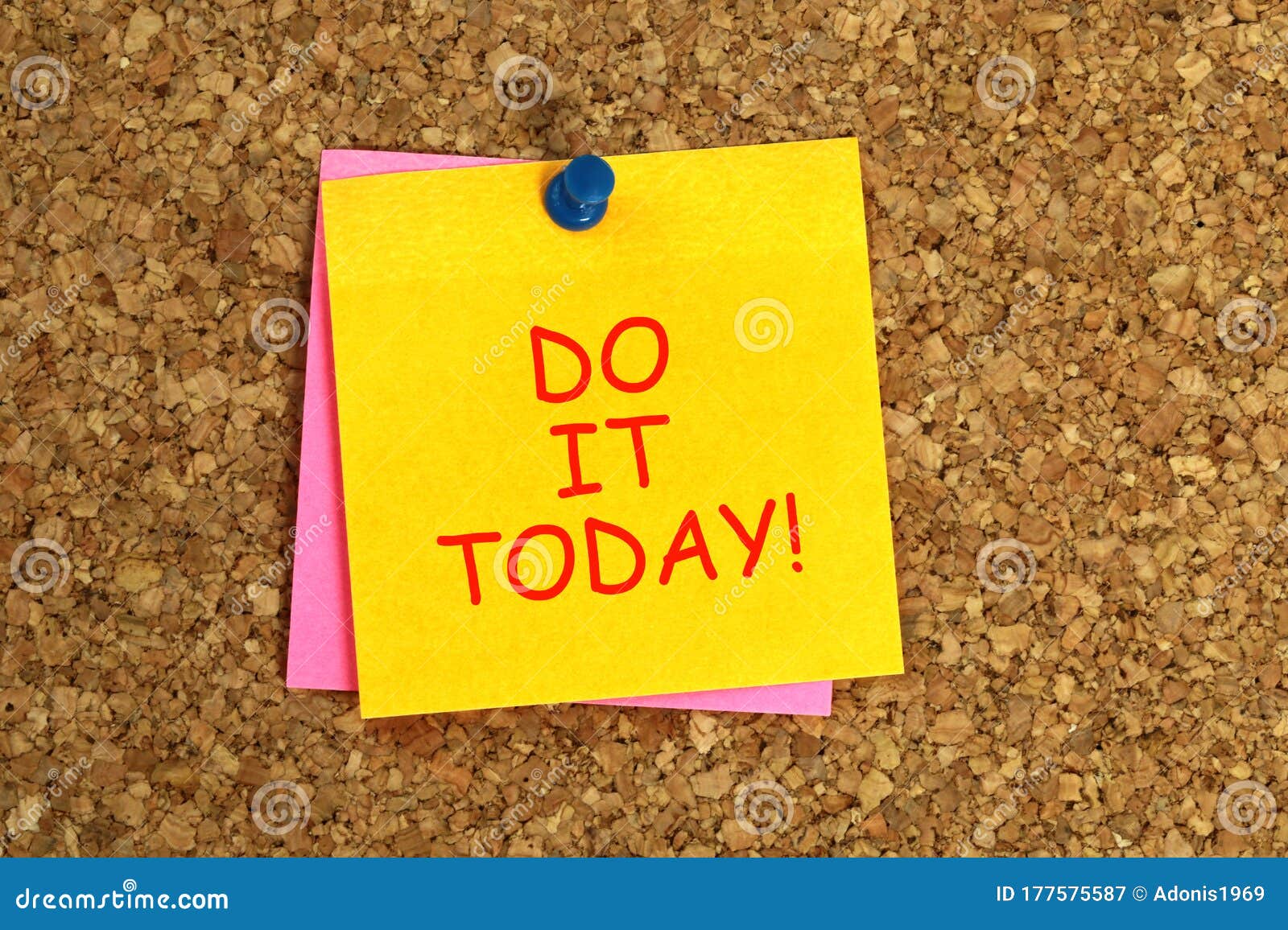 Do it today post it stock illustration. Illustration of life - 177575587
