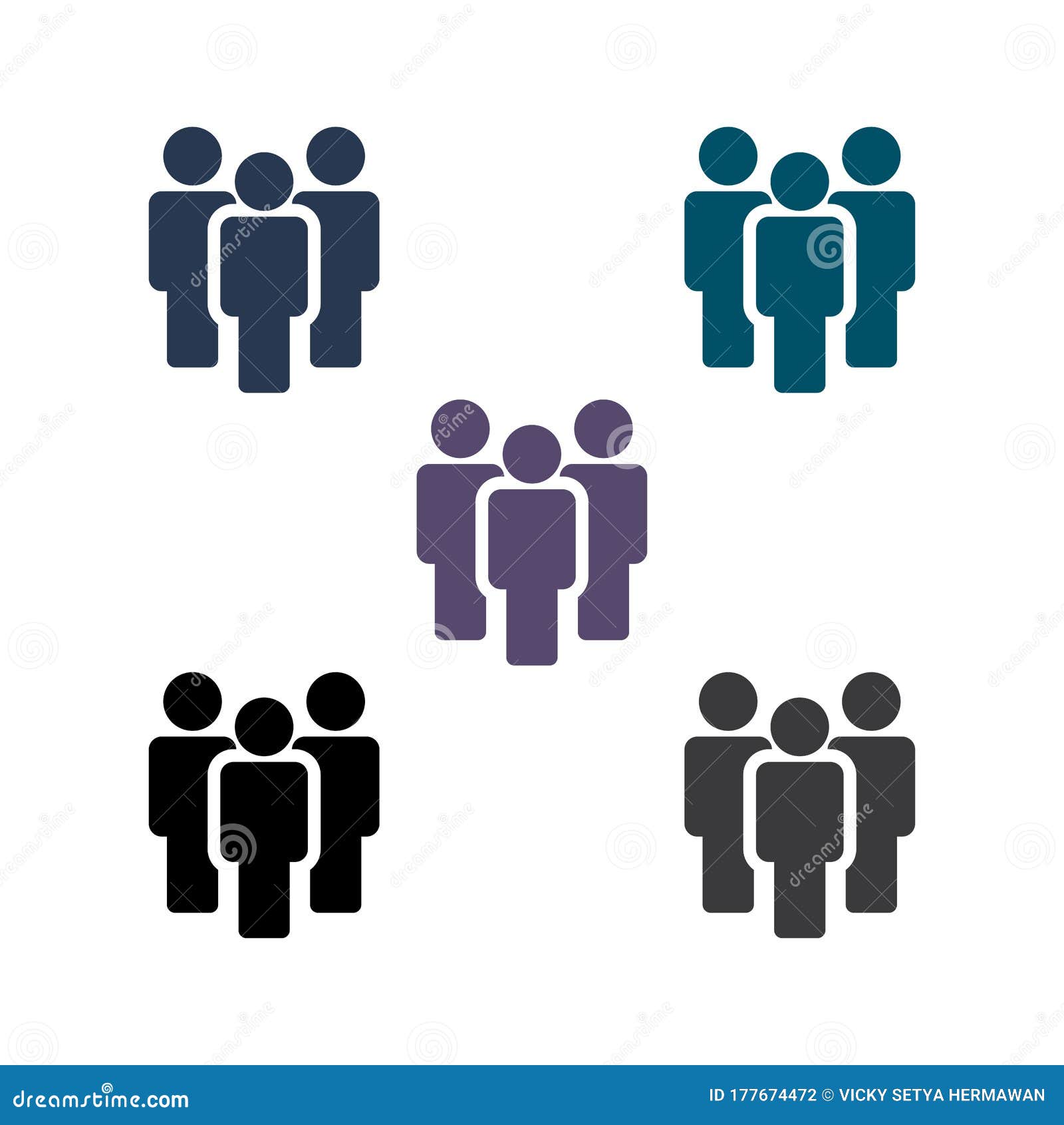 People Vector Icon. Person Symbol. Work Group Team. Persons Crowd ...