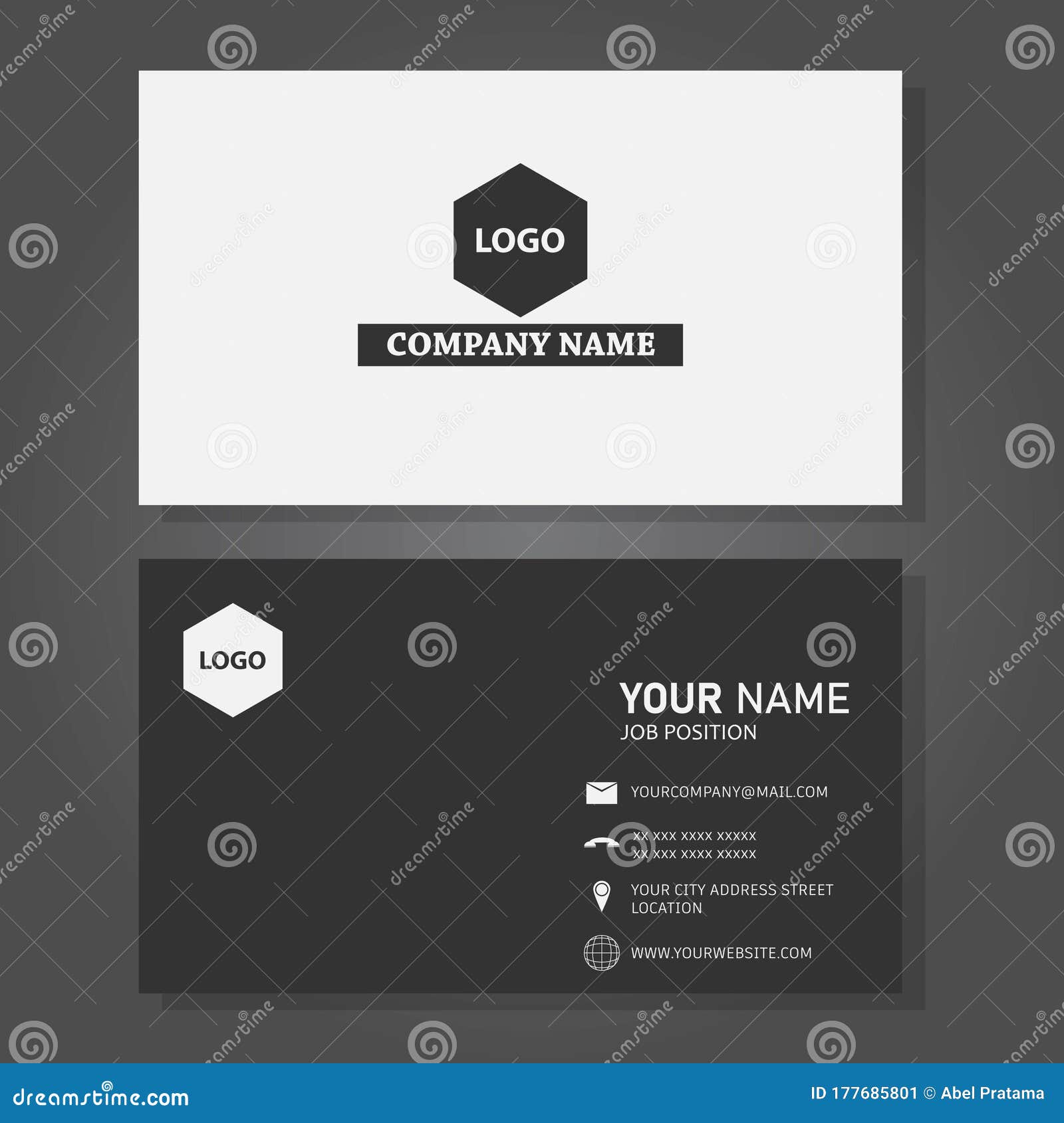 Business Card Template Vector Design Stock Vector - Illustration of ...