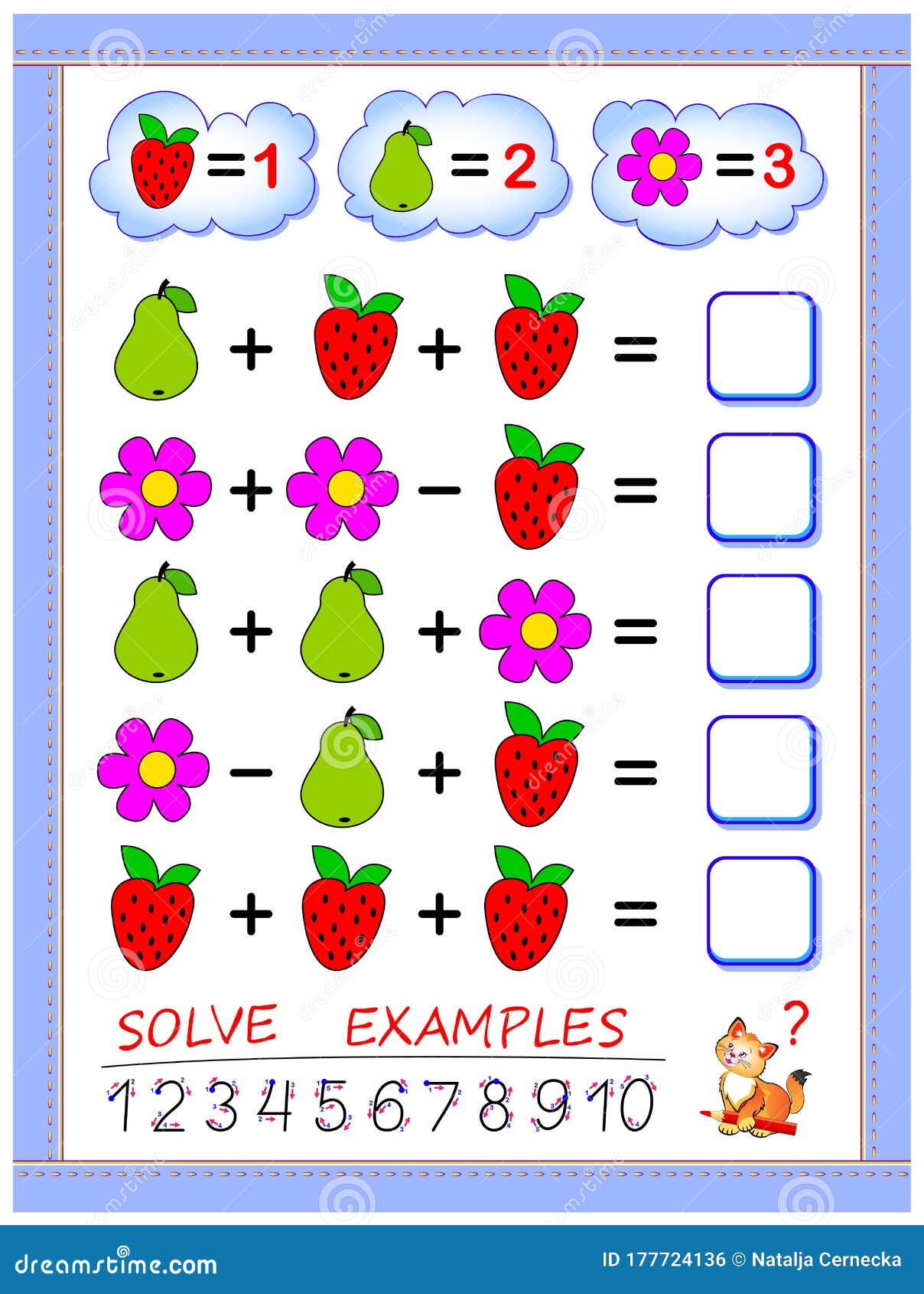 Educational Page For Little Children On Addition And Subtraction ...