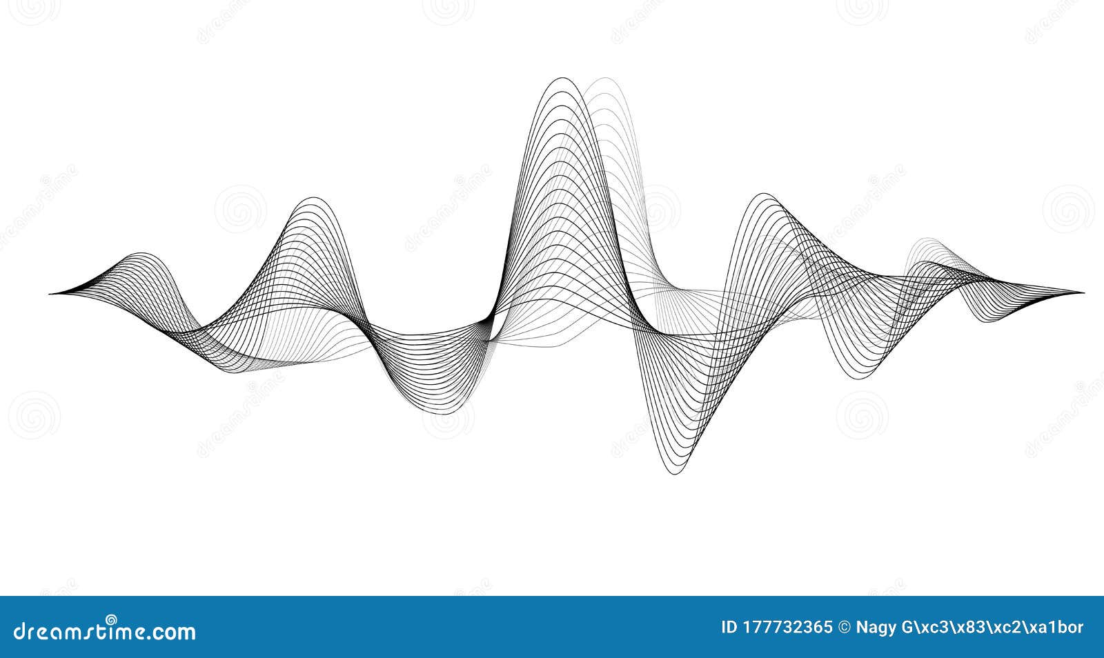 ENERGY FLOW DESIGN. MODERN WAVE LINE. FREQUENCY DIGITAL ILLUSTRATION ...
