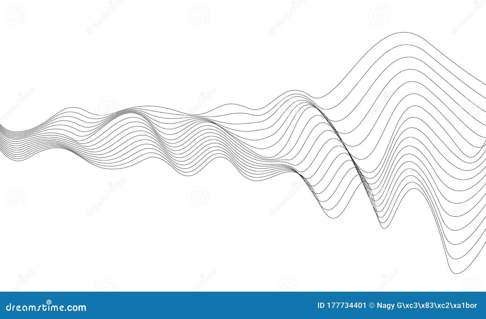ENERGY FLOW DESIGN. MODERN WAVE LINE. FREQUENCY DIGITAL ILLUSTRATION ...