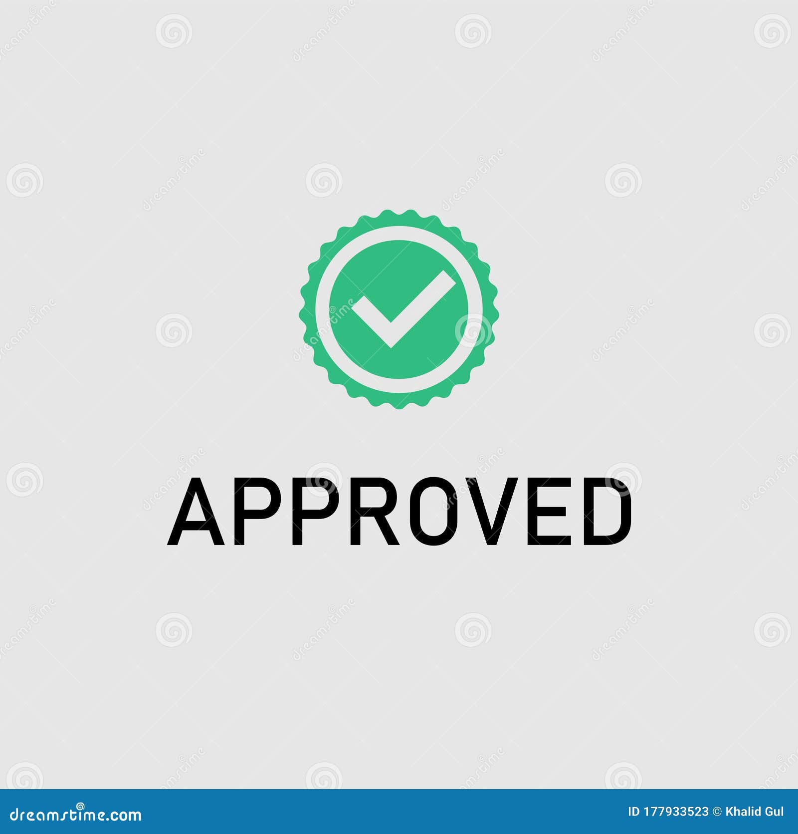 Approved Icon in Vector File Stock Illustration - Illustration of ...