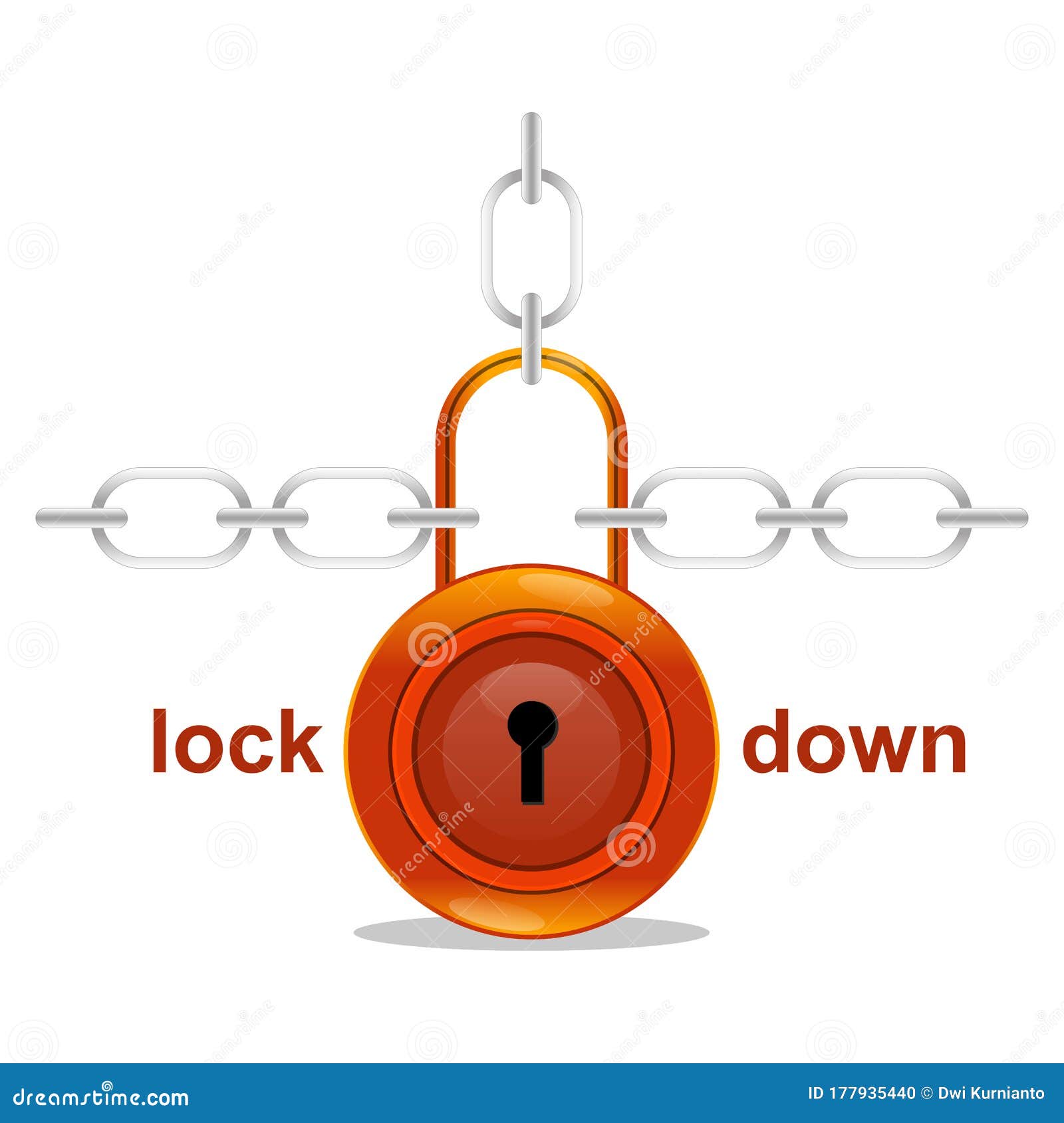 Padlock And Chains Isolated On White Background. Concept Of Protection ...