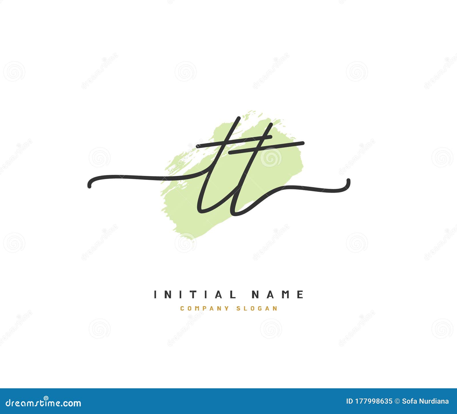 TT Beauty Vector Initial Logo, Handwriting Logo of Initial Signature ...