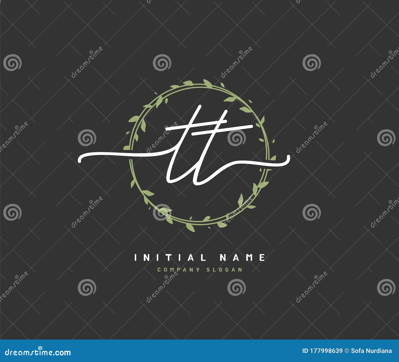 TT Beauty Vector Initial Logo, Handwriting Logo of Initial Signature ...