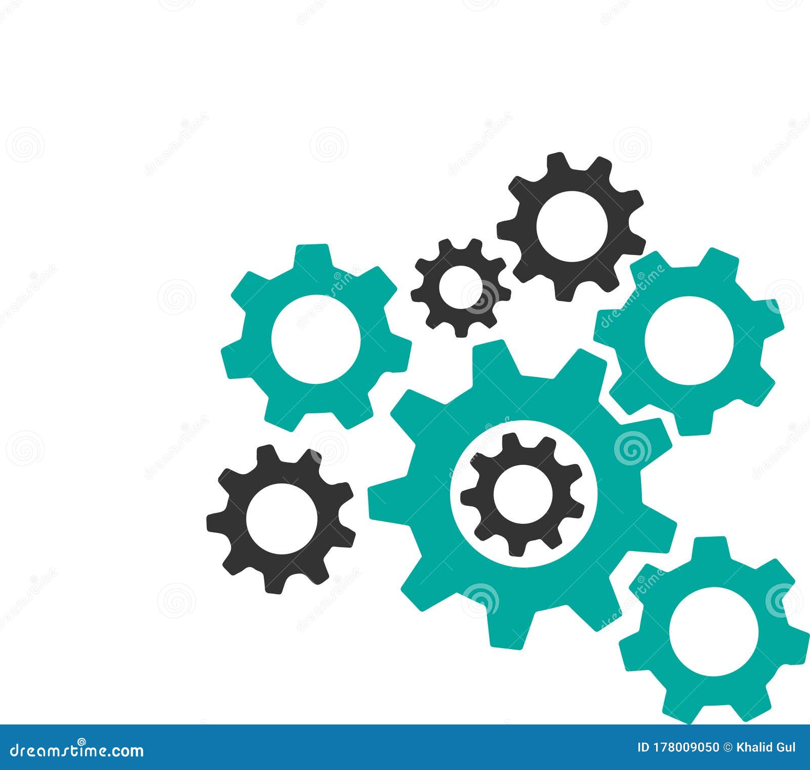 Gears Sign in Vector File Use for Processing in Digital Stock ...
