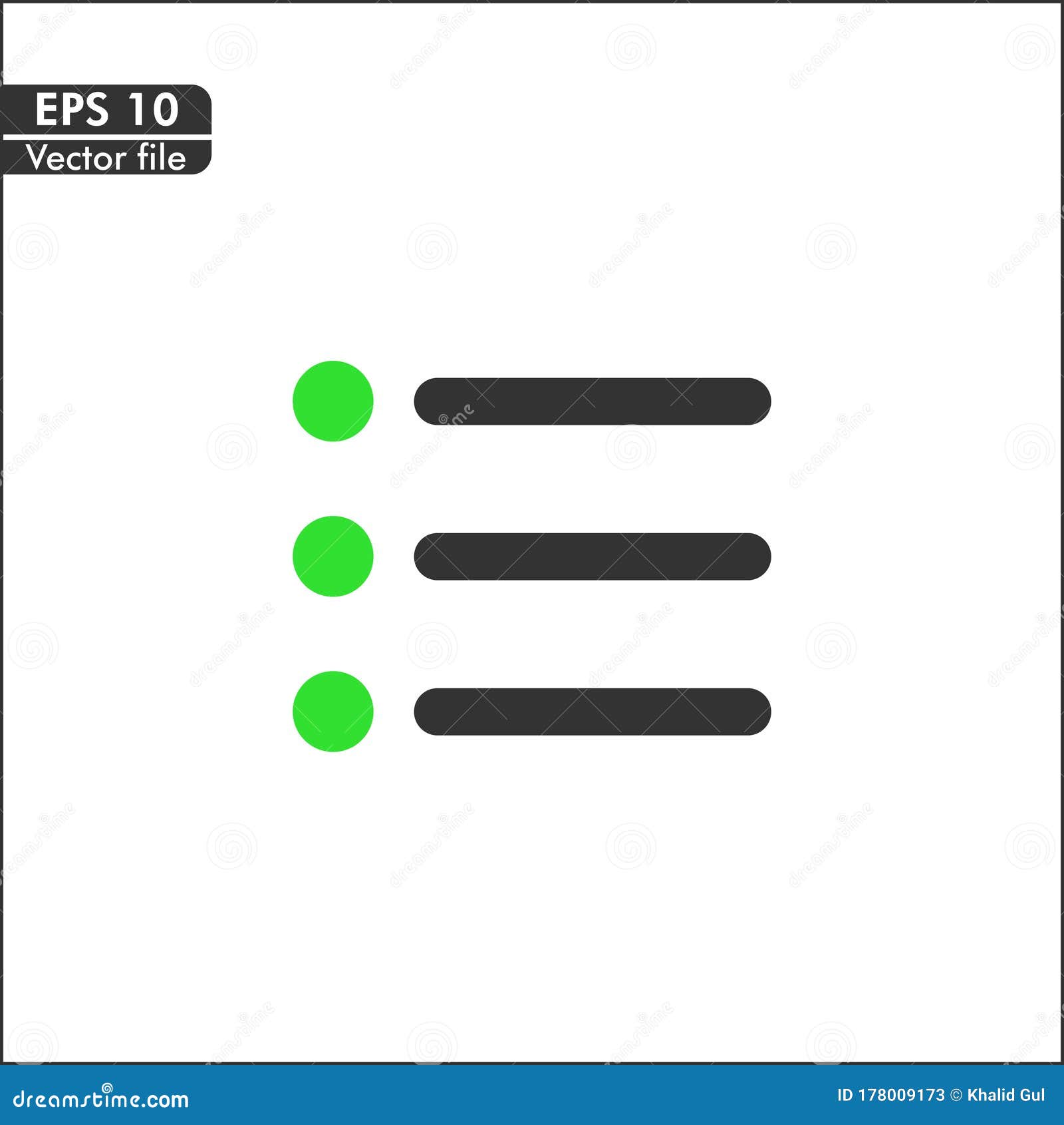 Menu Icon Single in Vector File Stock Illustration - Illustration of ...