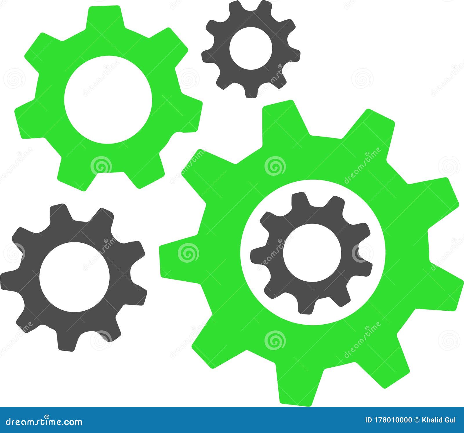 Gears Sign in Vector File Use for Processing in Digital Work Stock ...