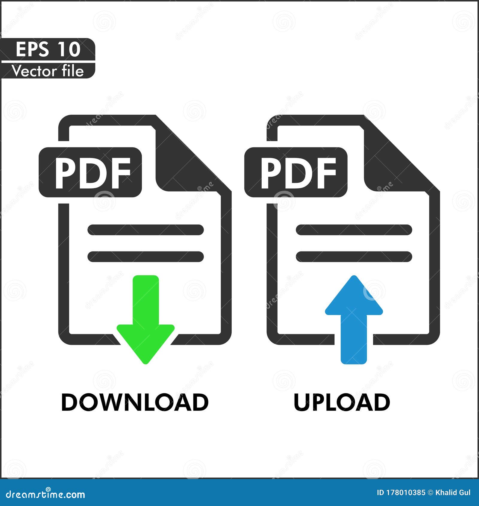 PDF Download Icon for Website Stock Illustration - Illustration of ...