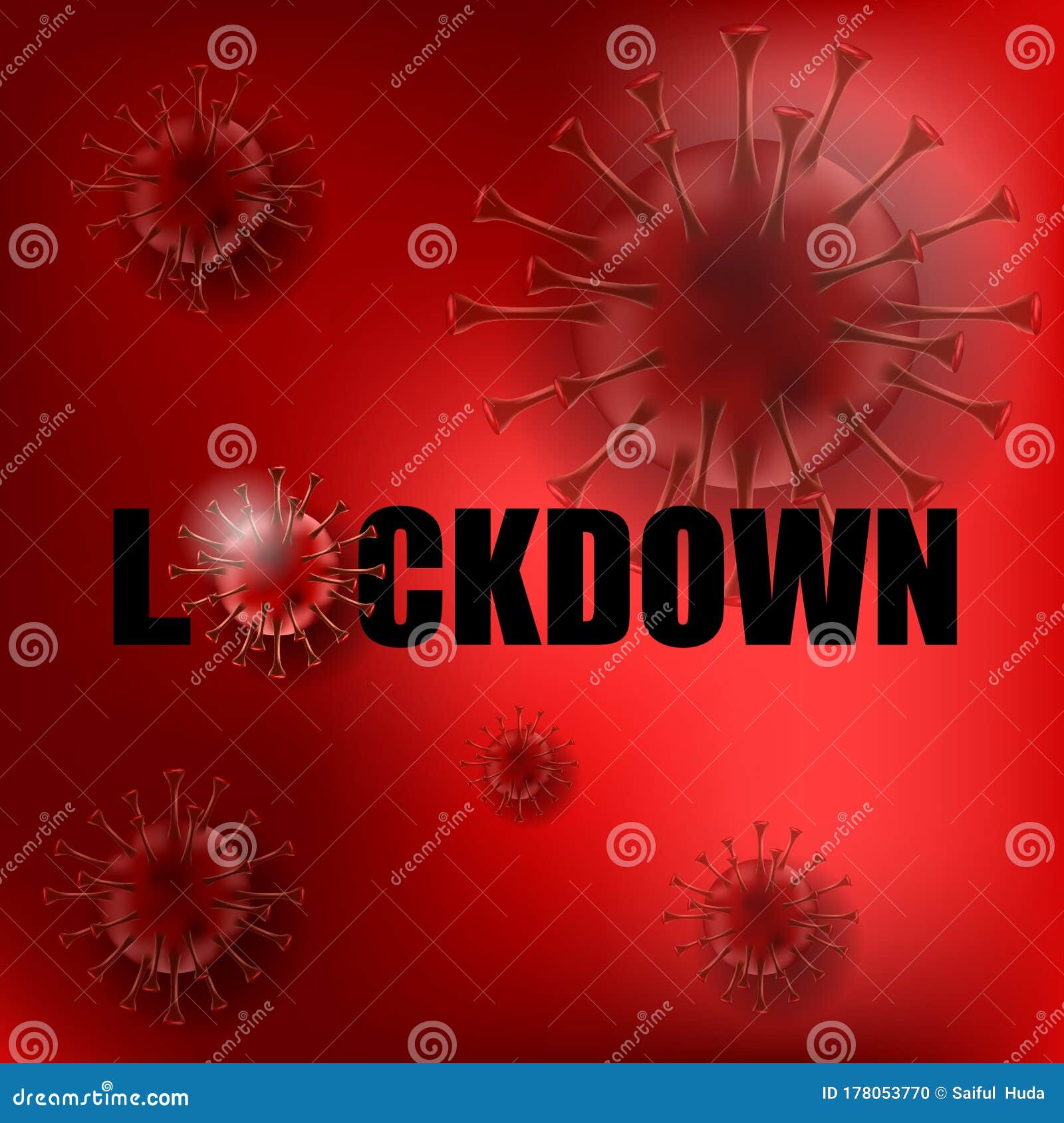 Lockdown Logo. COVID Coronavirus Background Concept Stock Vector ...