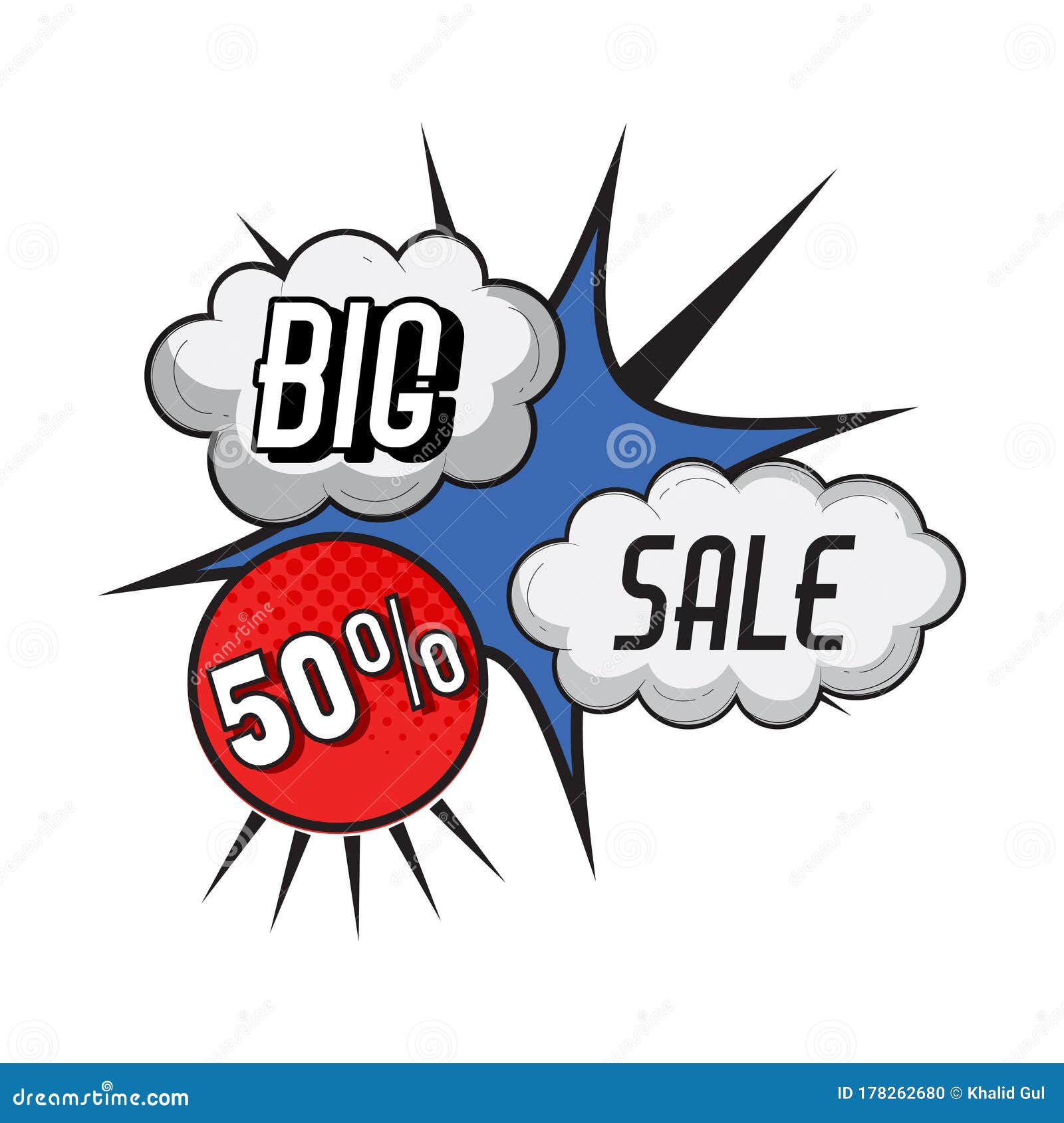 Big Sale Cartoon Label in Vector File Stock Illustration - Illustration ...