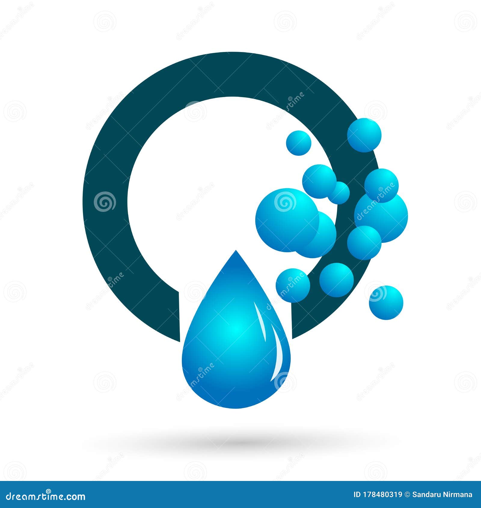 Globe Water Drop Save Logo Concept of Water Drop with World Save Earth ...