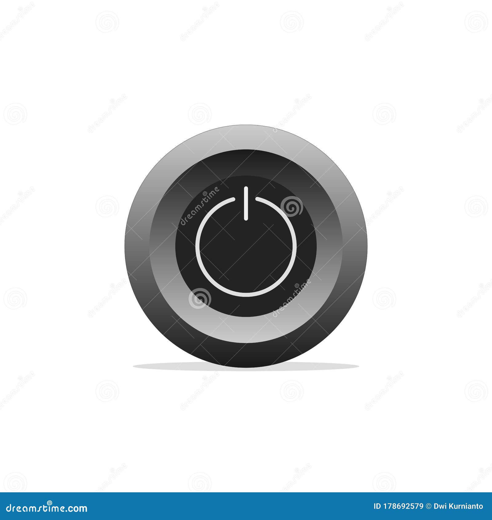 Illustration of Power Button Icon for Electronics Stock Vector ...