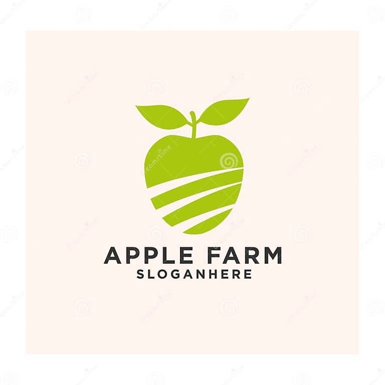 Apple Farm Logo Design Vector Stock Vector - Illustration of crest ...