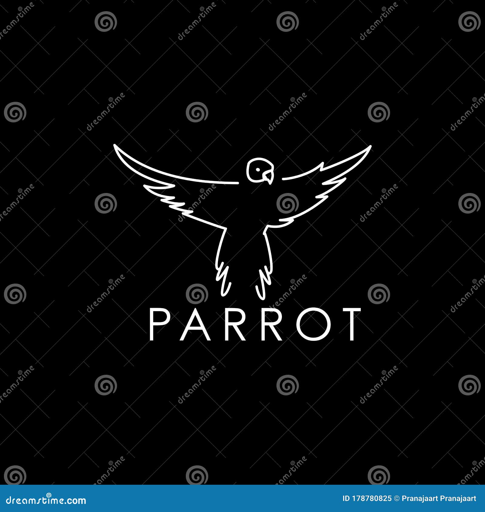 Parrot Logo Beautiful Illustration Vector Design Stock Vector ...