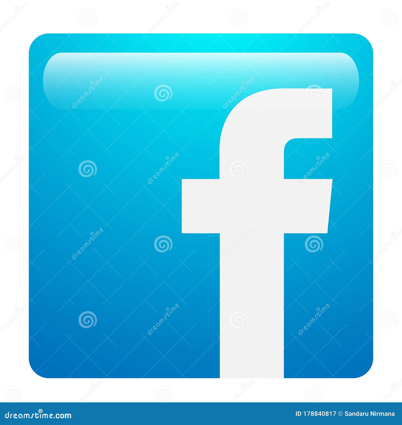 Facebook Logo Icon Vector Illustrations on White Background Editorial ...