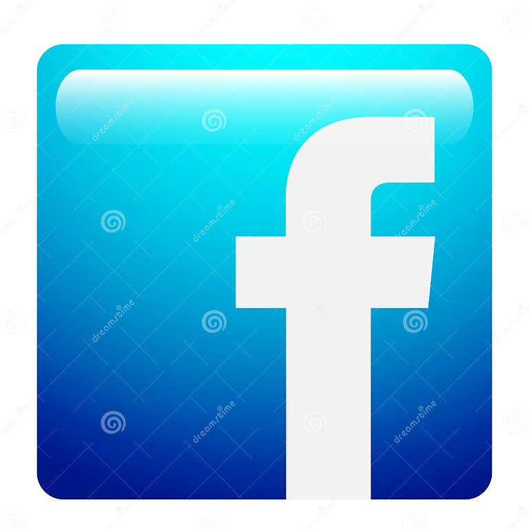 Facebook Logo Icon Vector Illustrations on White Background Editorial ...