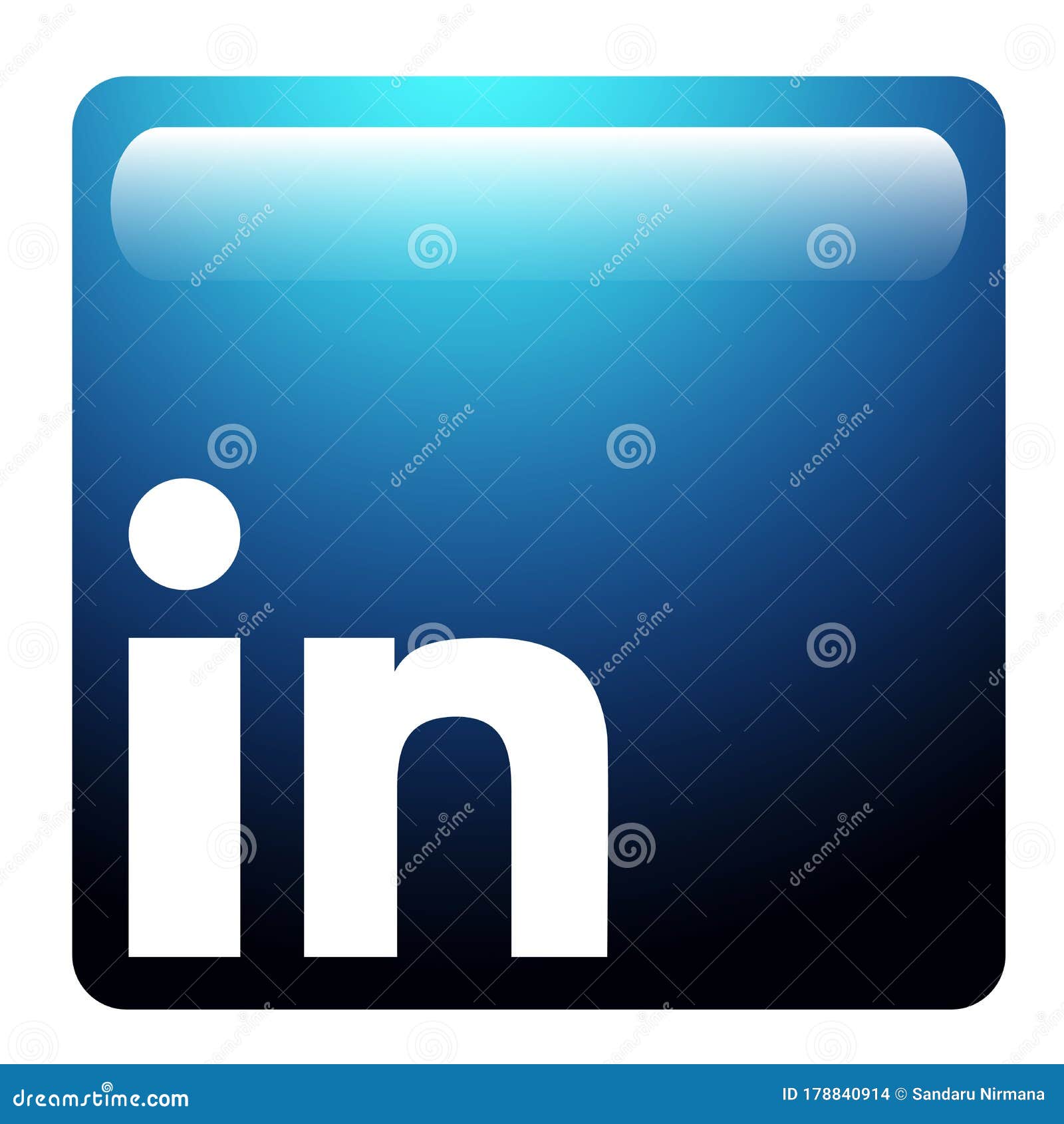 LinkedIn Social Media Original Logo Icon Logo Vector Element on White ...