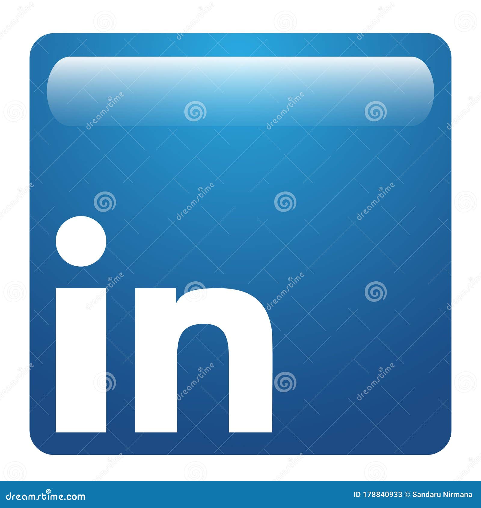LinkedIn Social Media Original Logo Icon Logo Vector Element on White ...