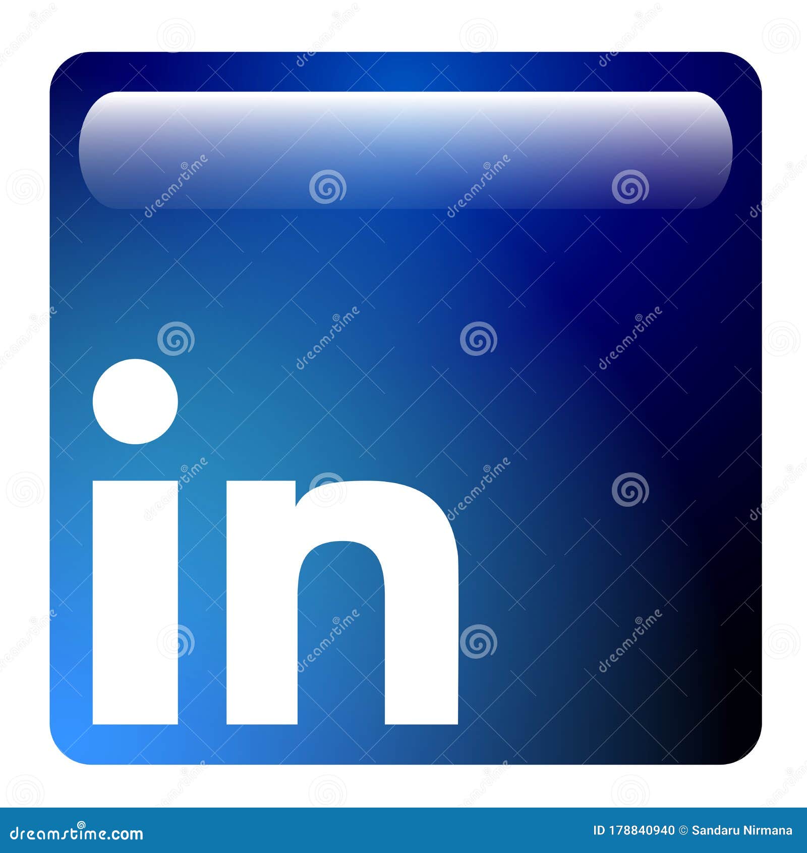 LinkedIn Social Media Original Logo Icon Logo Vector Element on White ...