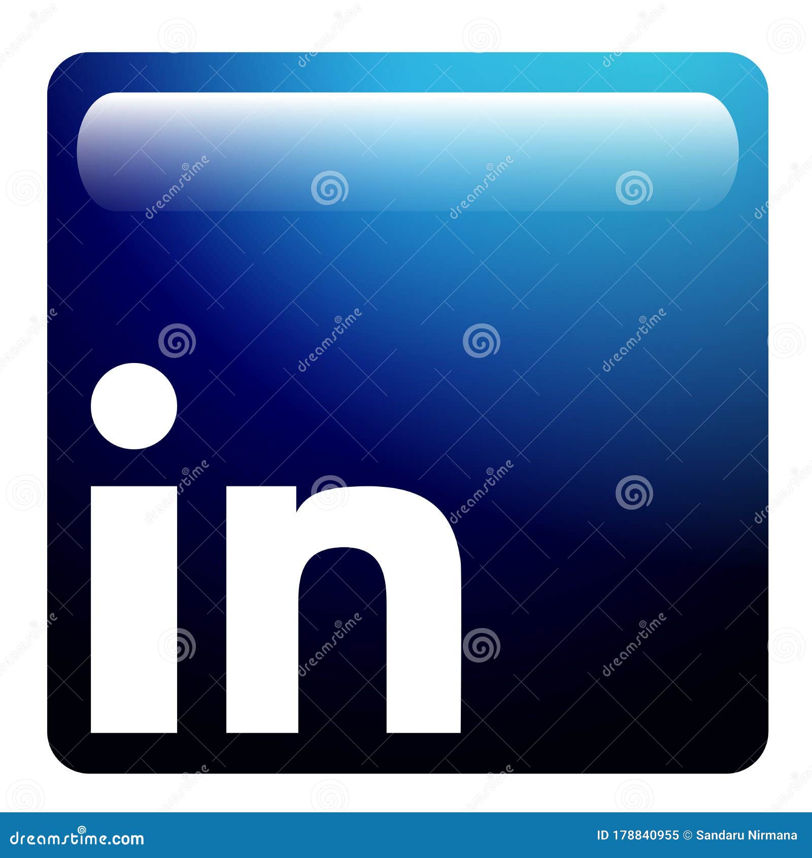 LinkedIn Social Media Original Logo Icon Logo Vector Element on White ...