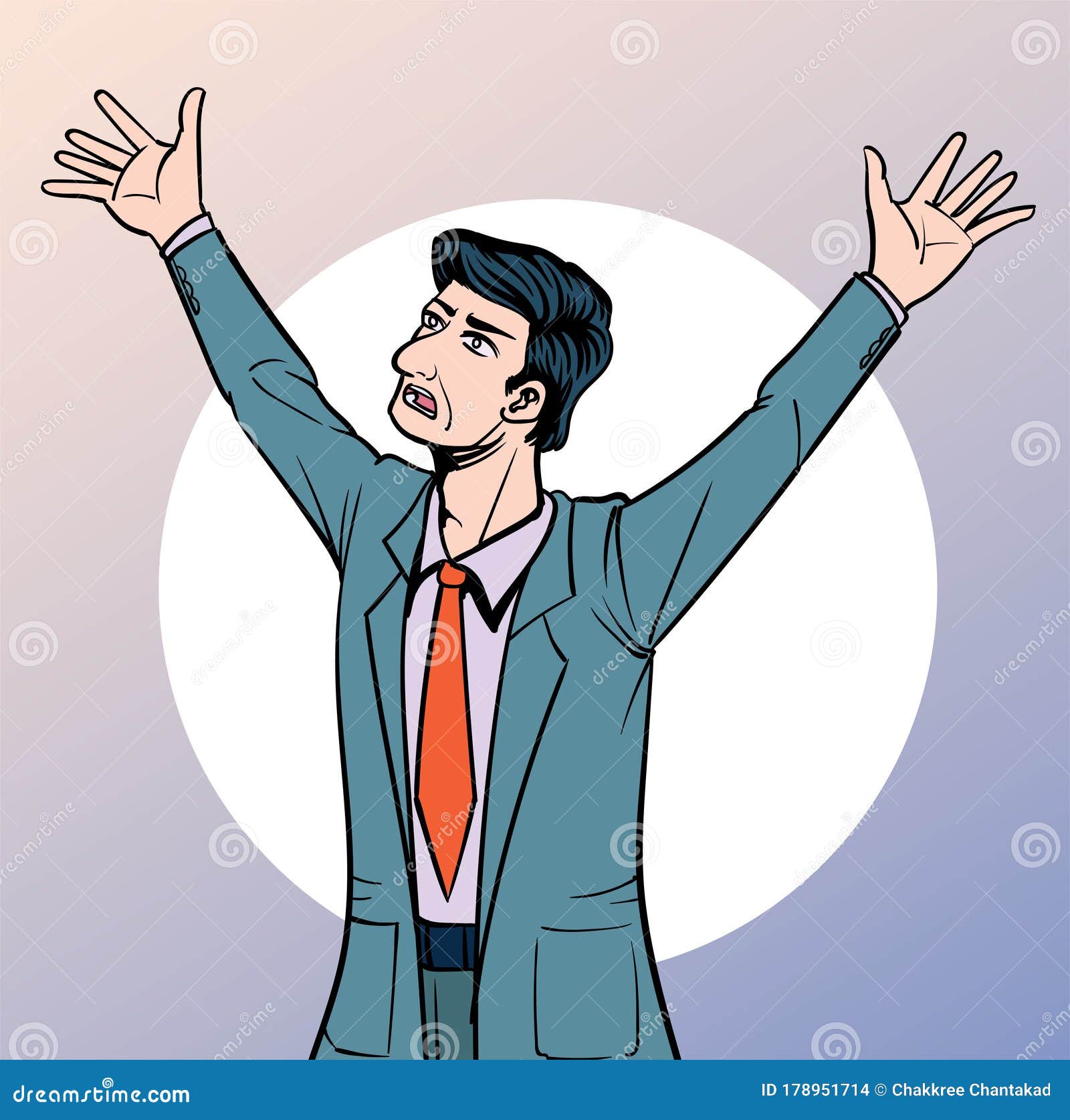 Businessmen Refuse To Agree. Not OK. People Disagree. Illustration ...