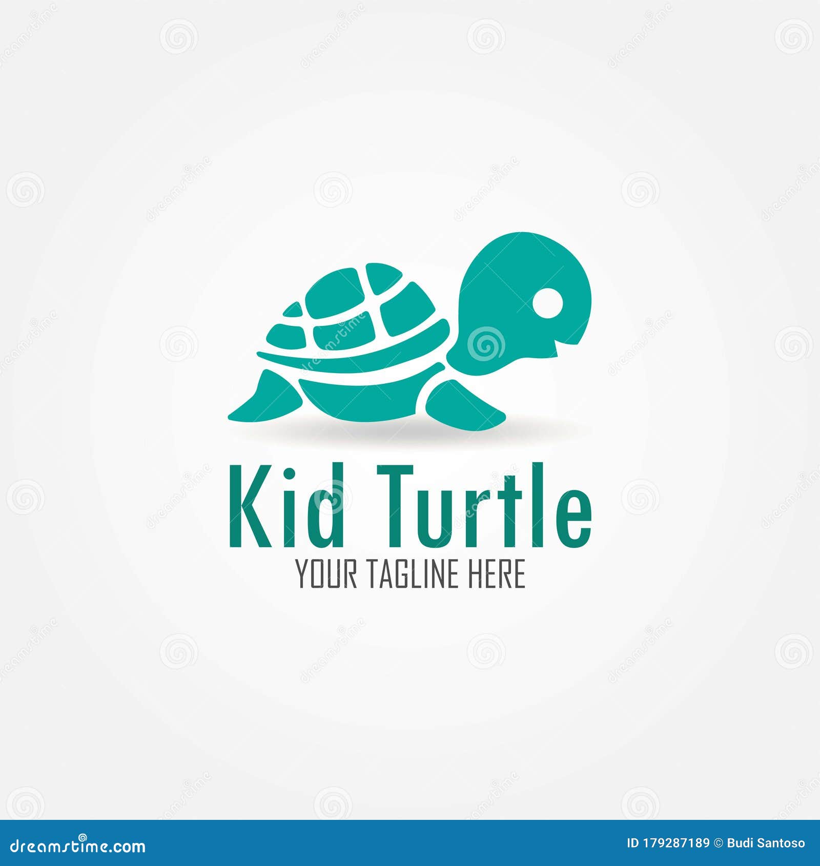 Kid turtle logo design stock vector. Illustration of icon - 179287189