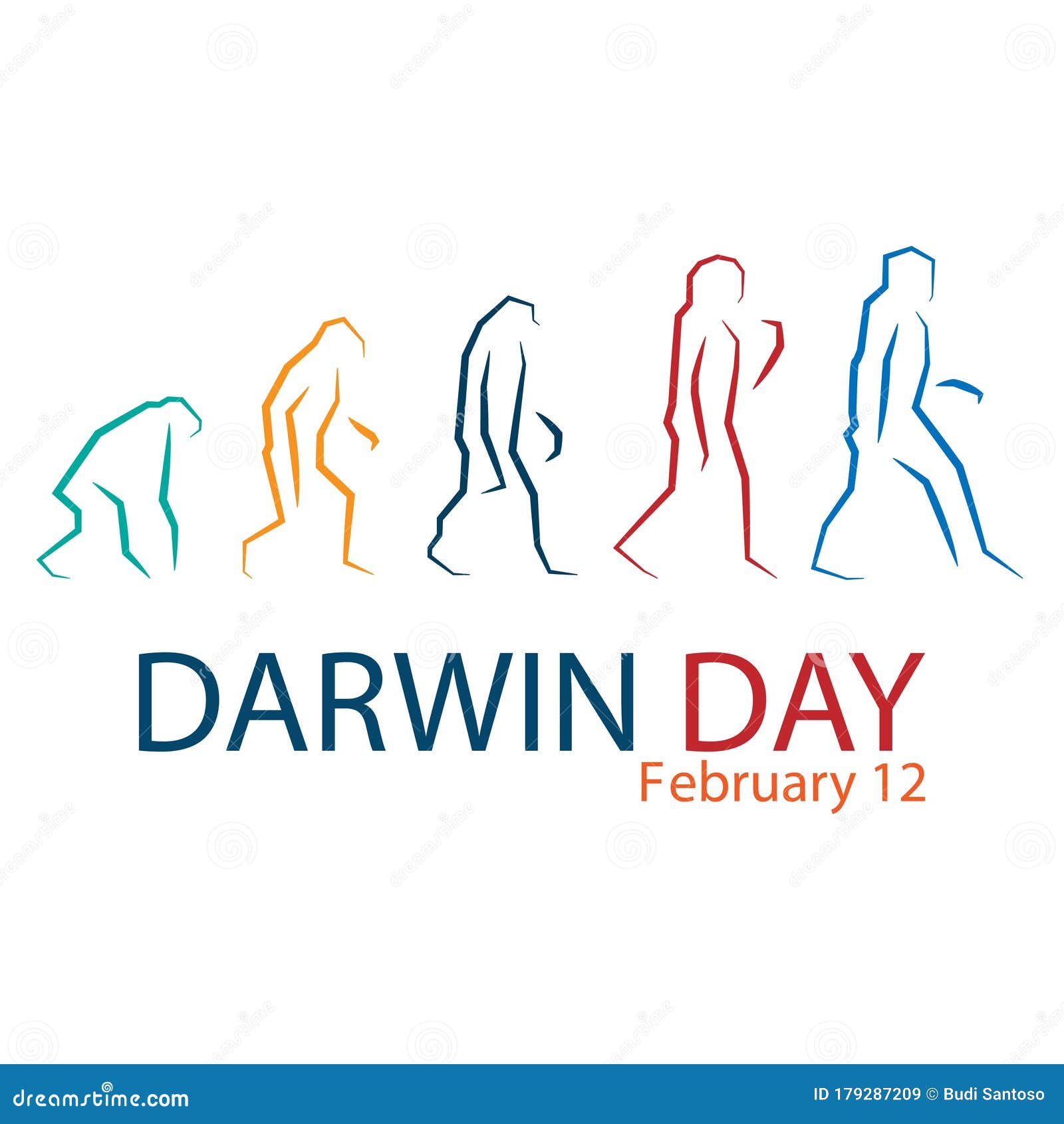 International Darwin Day Design Vector Stock Vector - Illustration of ...