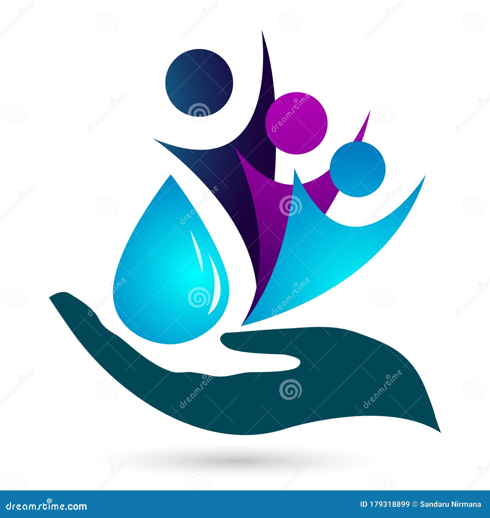Globe Water Drop Logo Concept of Water Drop with World Save Earth ...