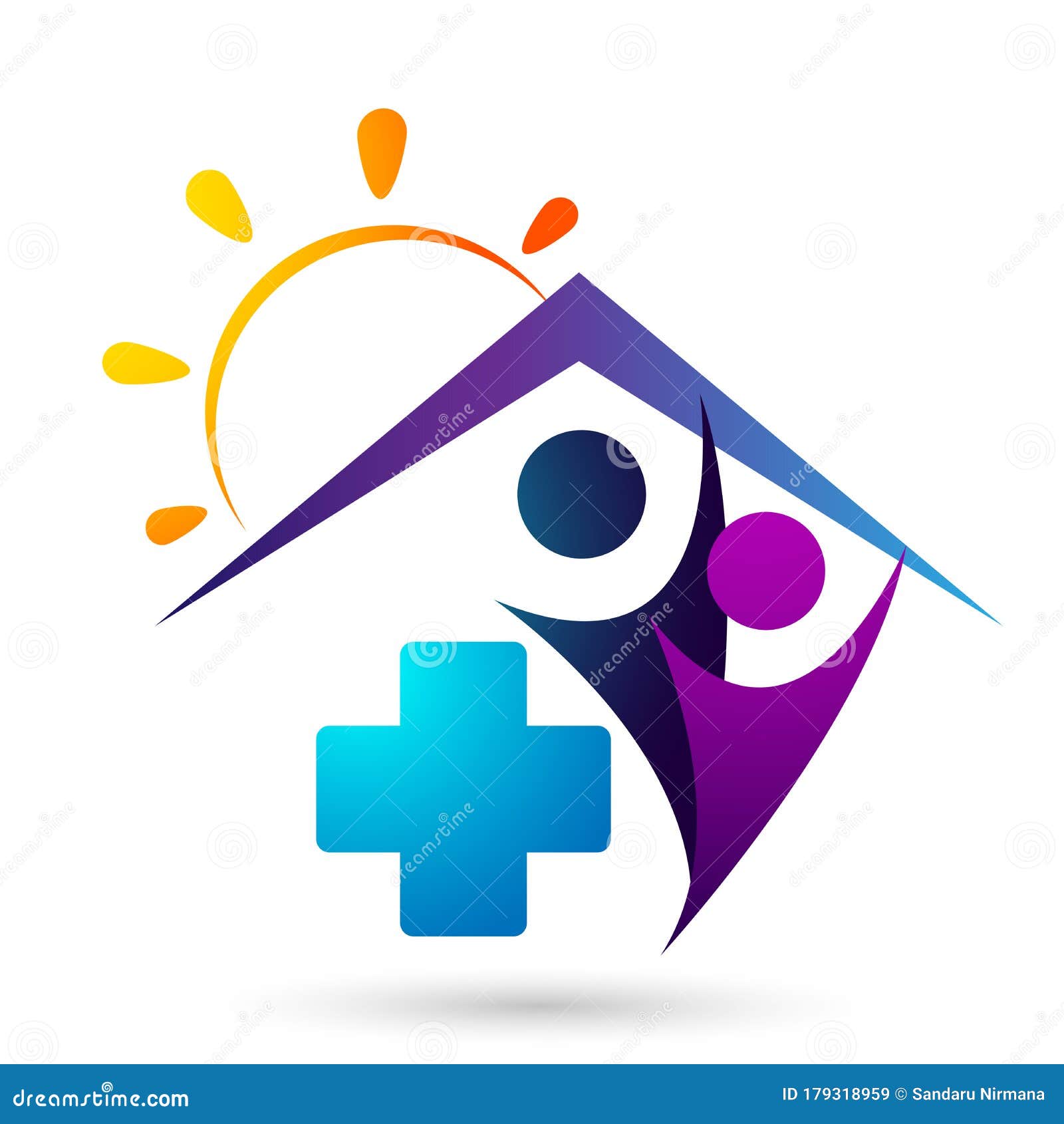 People Family Medical Sun Care Logo Icon Winning Happiness Health ...