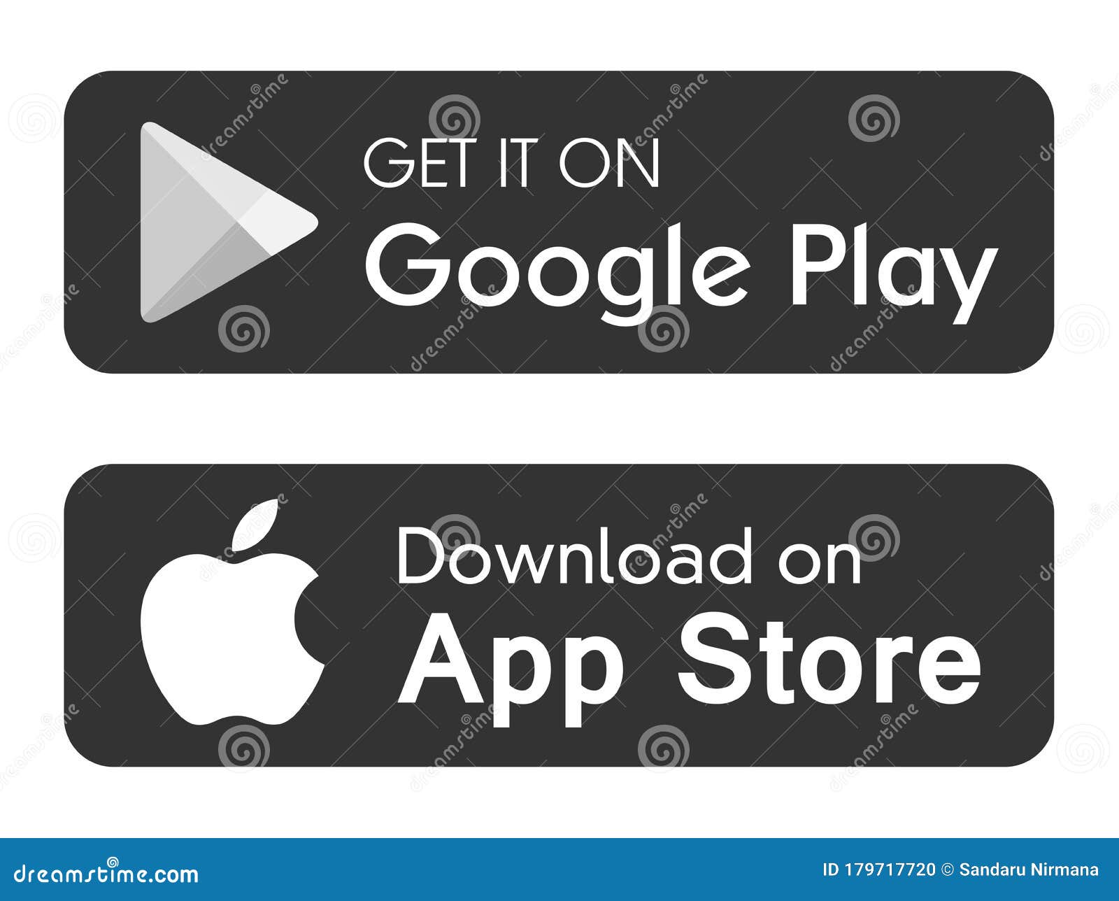 Google Play App Store Icons Buttons Vector Banners for Web Internet ...